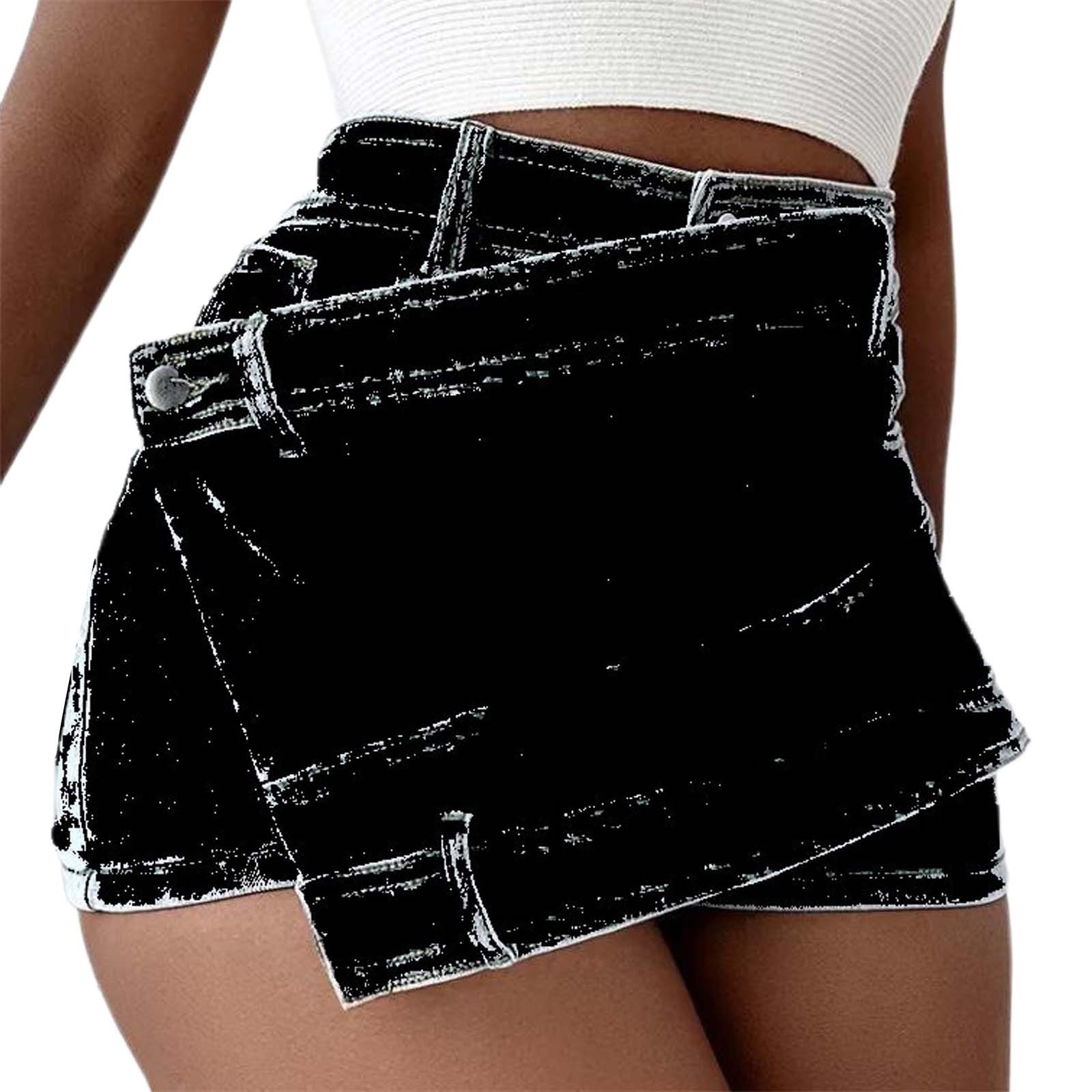 Sngxgn Women's High Waisted Denim Shorts Ripped Hem Frayed Short Jeans ...