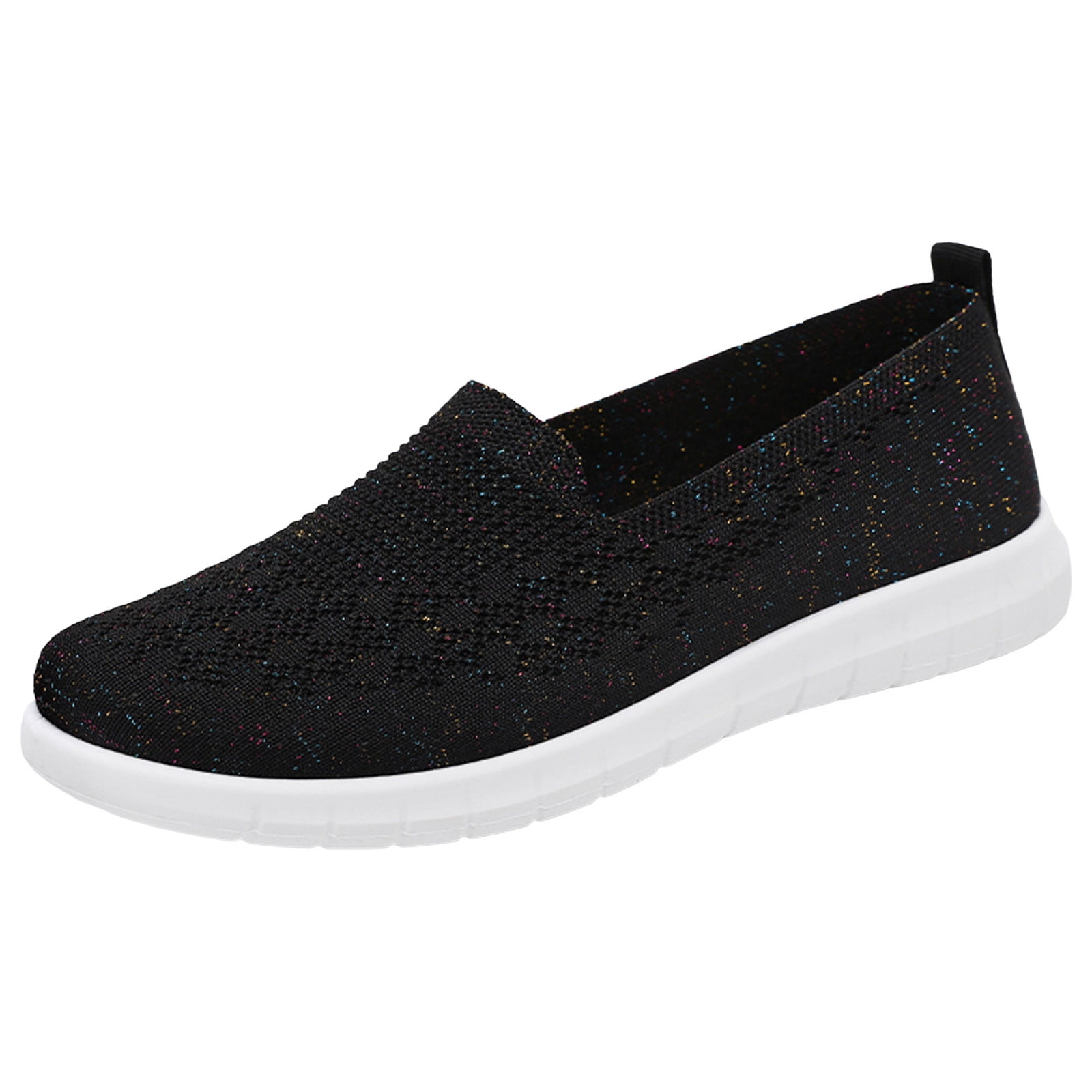Sngxgn Women's Loafer Flats Round Toe Flat Shoes Comfortable Office ...