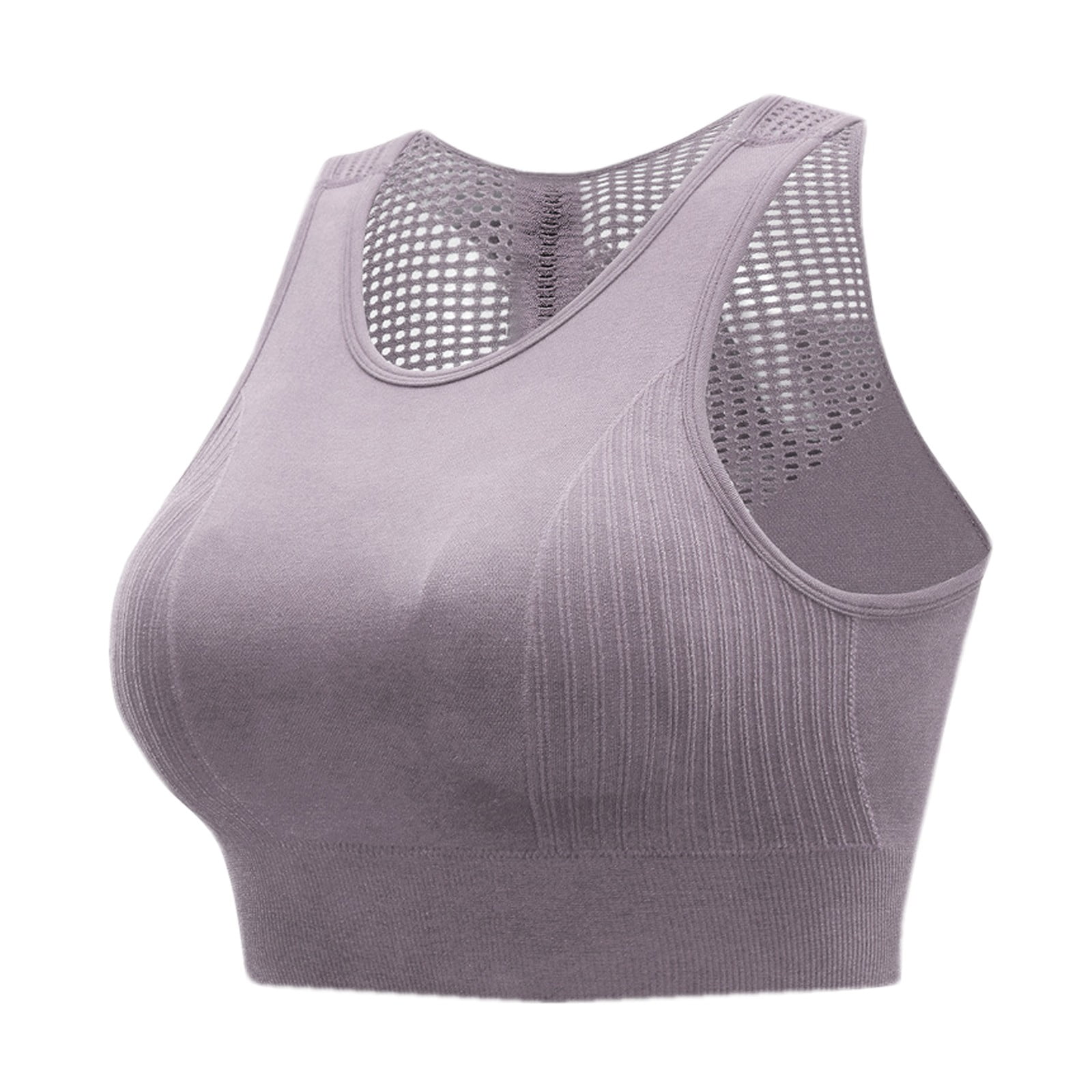 Sngxgn Women's Medium Support Cross Back Wirefree Yoga Sport Bra(Purple ...