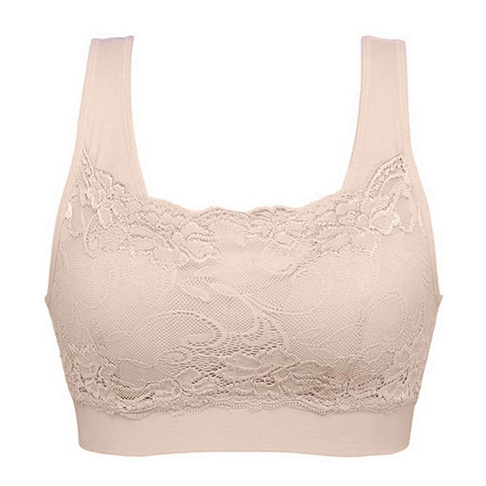 Sngxgn Women's Push up Bra Underwire Tshirt Padded Lace(Khaki,L ...