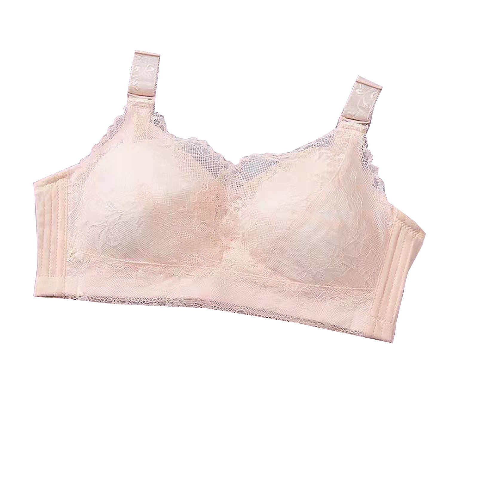 Sngxgn Women's Seamed Soft C up Wirefree Cotton Bra(Beige,44/100DE ...