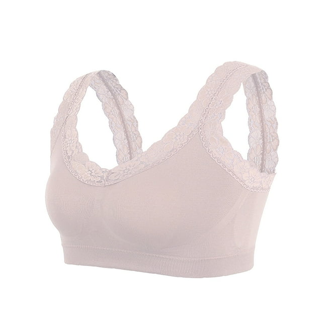 Sngxgn Women's Seamless Plunge Bra Wireless Comfort Bra Unlined Bras ...