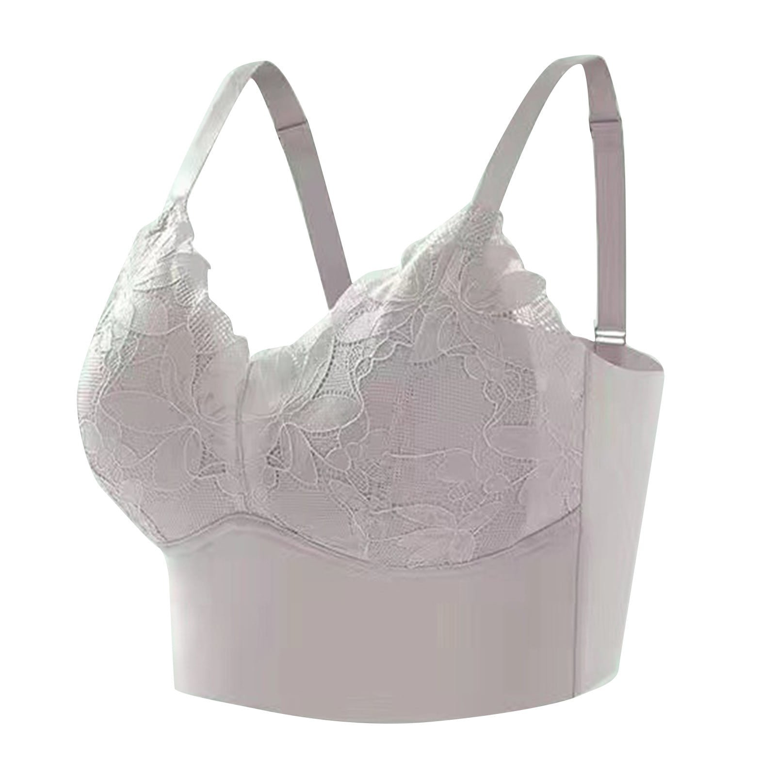 Sngxgn Women's Seamless Plunge Bra Wireless Comfort Bra Unlined Bras ...