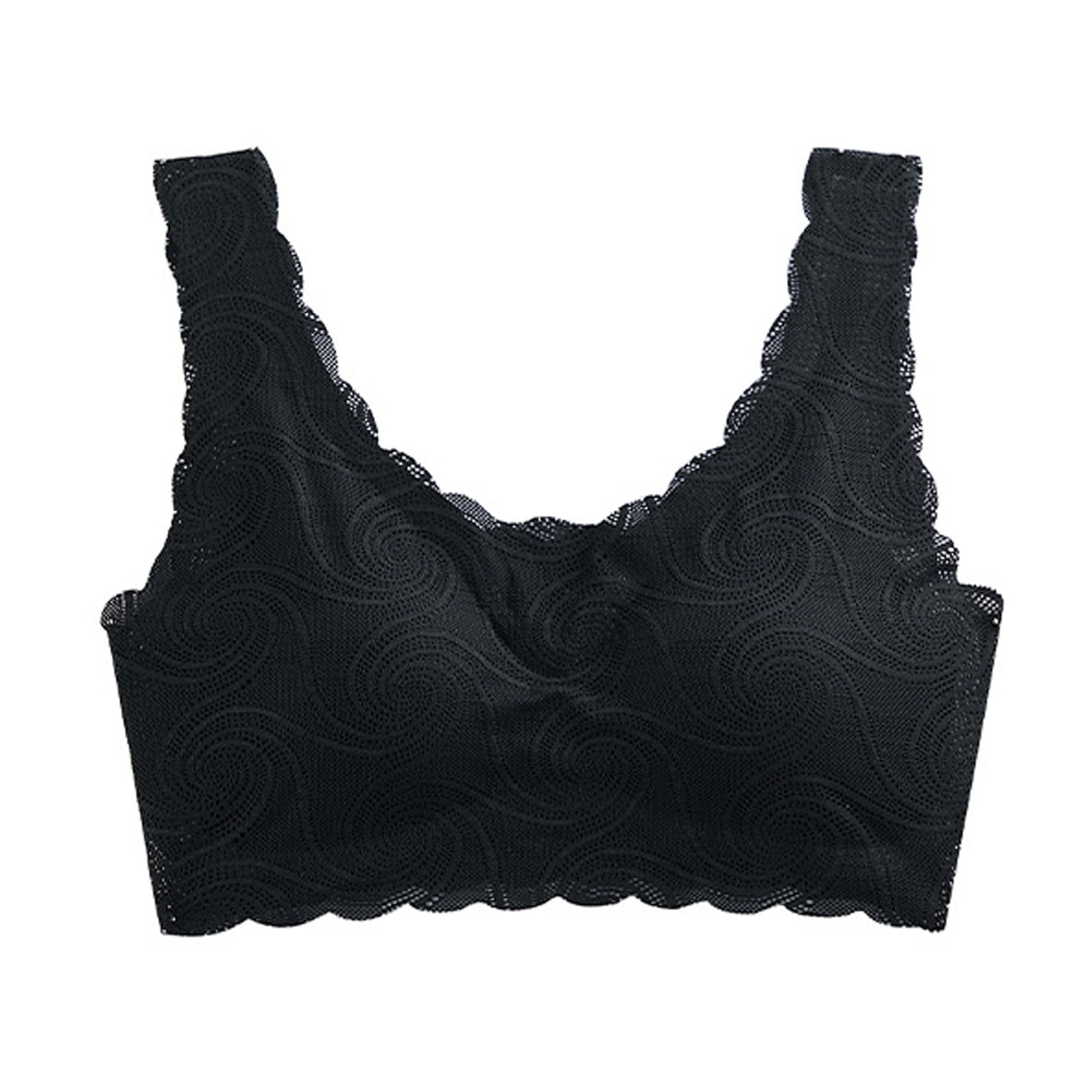 Sngxgn Women's Sports Bra Wireless Bra Active Yoga Sports Bras(Black,L ...
