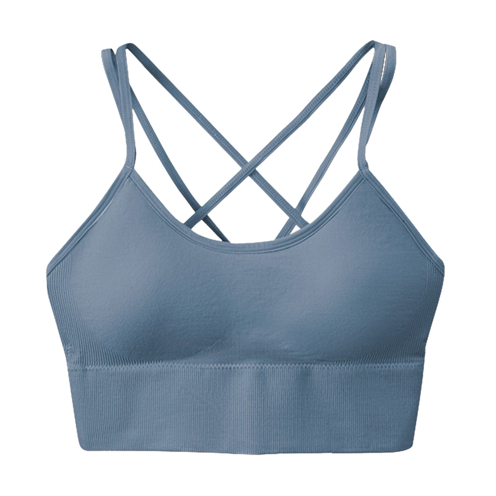 Sngxgn Women's Sports Bra With Seamless Stretch Wireless Lightly Lined ...