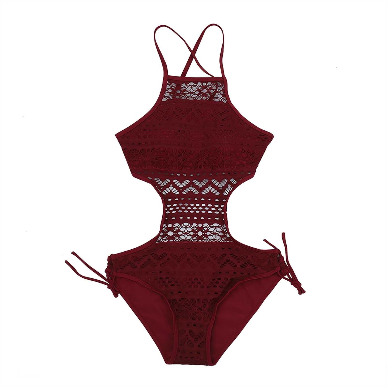 Sngxgn Womens Swimsuit Plunge Neckline Cutout Criss Cross Bathing Suit
