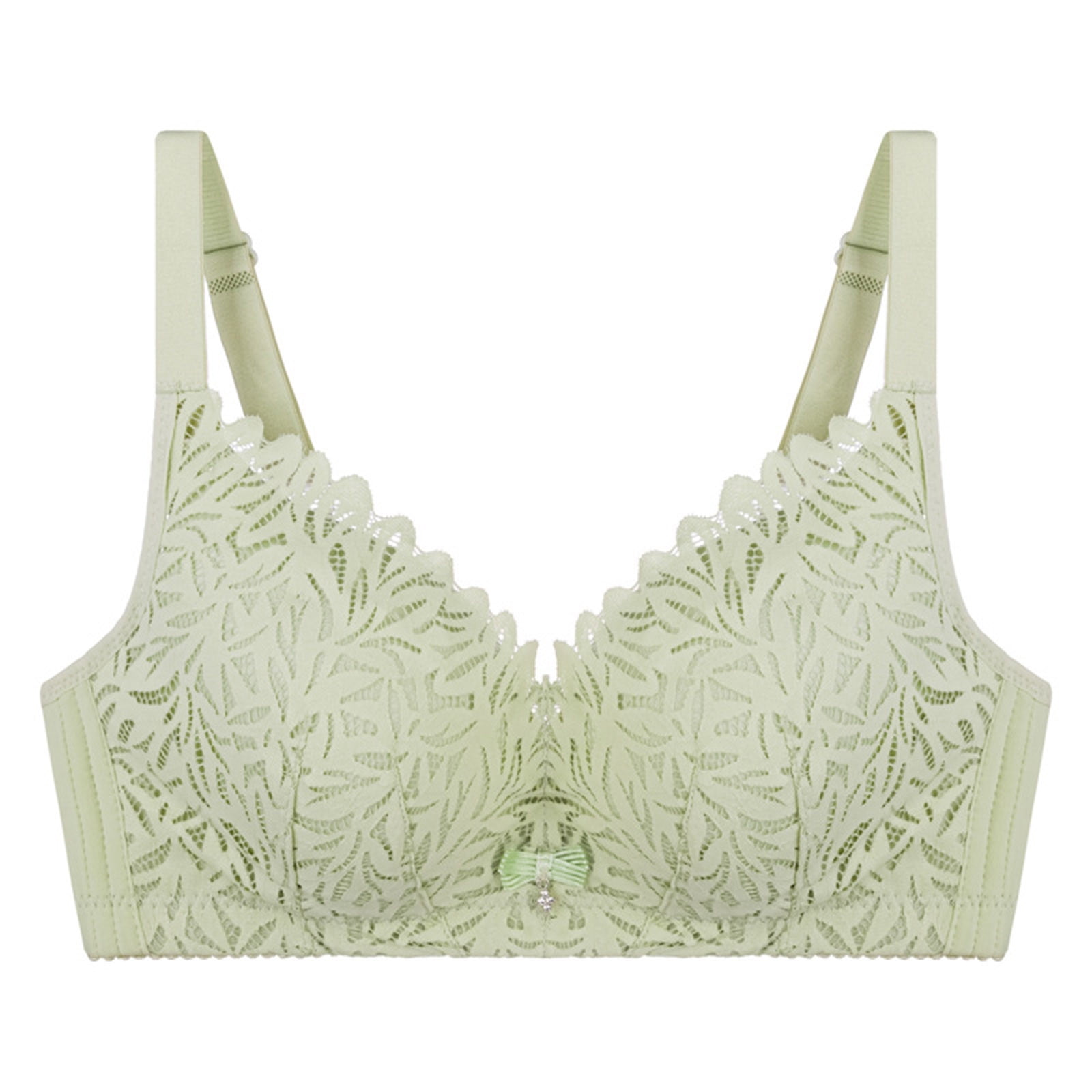 Sngxgn Women's Wireless Full-Coverage Bra with Everyday Comfort(Green,M ...