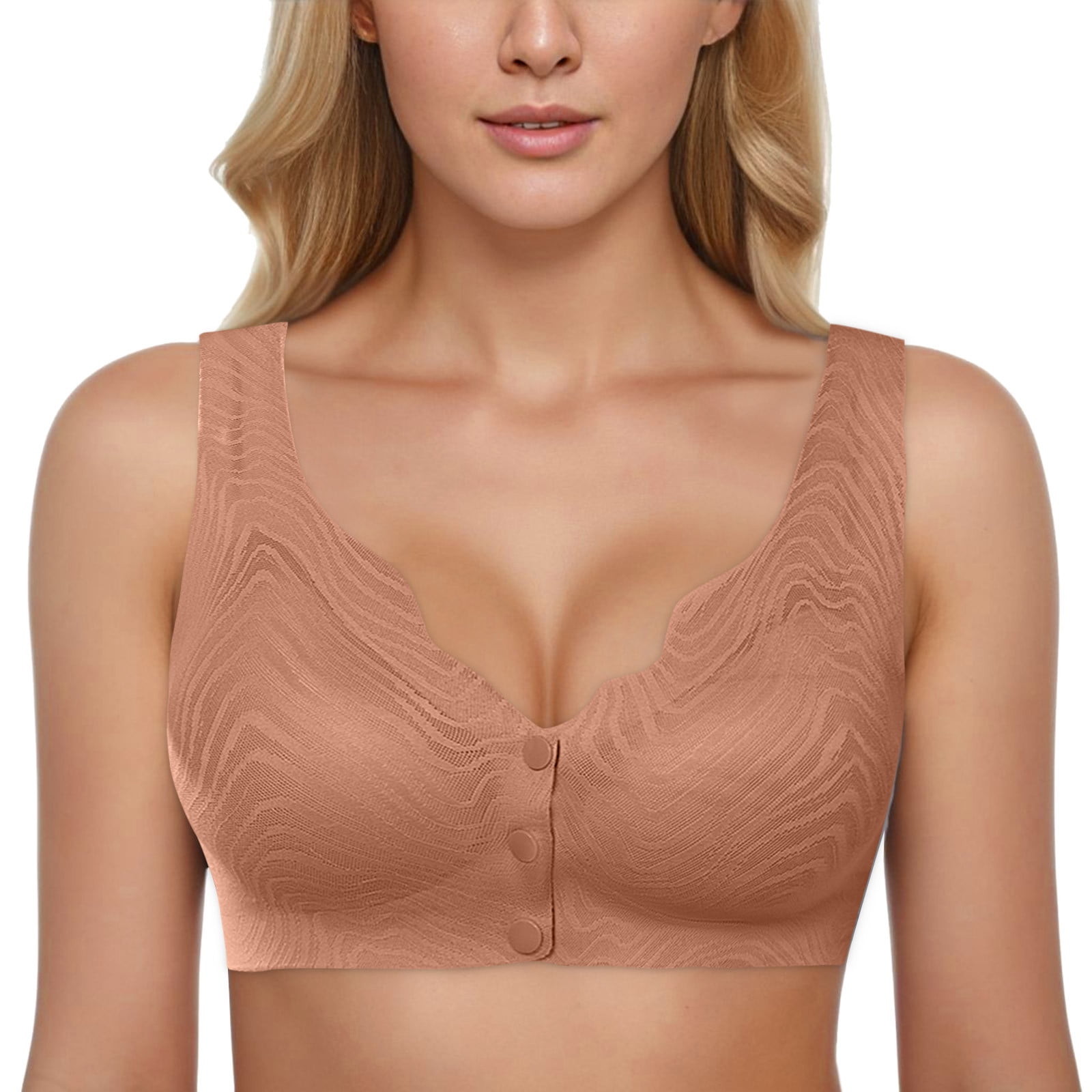 Sngxgn Women's Wireless Full-Coverage Bra with Everyday Comfort(Watermelon Red,XL) - Walmart.com
