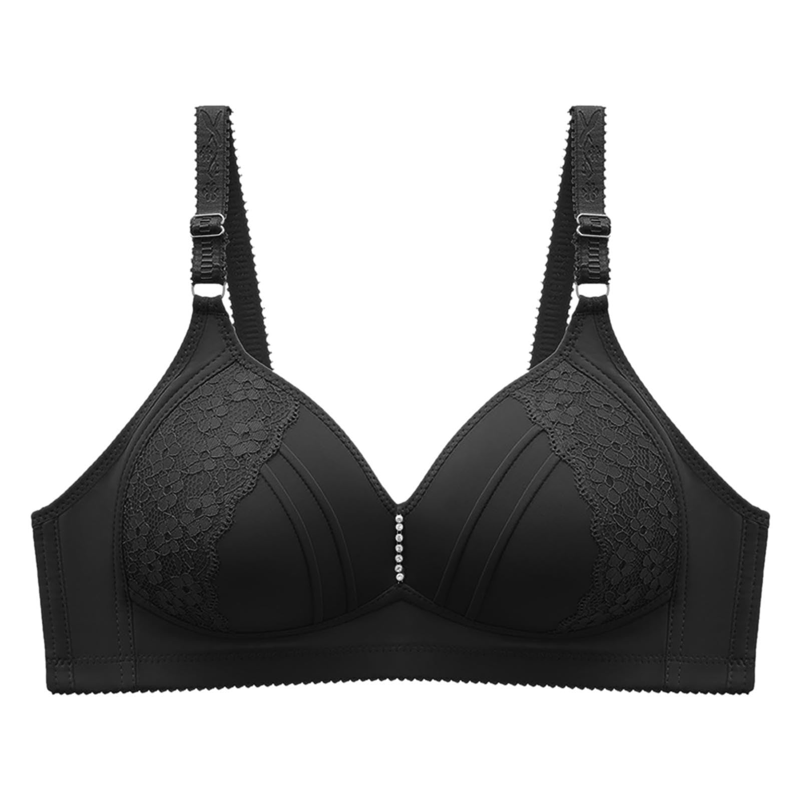 Sngxgn Women's Wireless T-Shirt Bra, Wirefree T-Shirt Bra(Black,80 ...