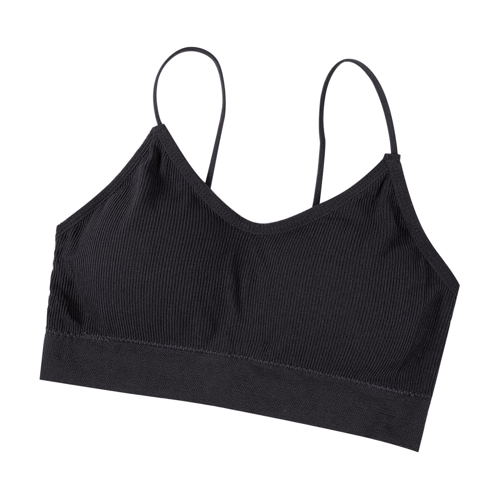 Sngxgn Women's Wireless T-Shirt Bra, Wirefree T-Shirt Bra(Black,XL ...