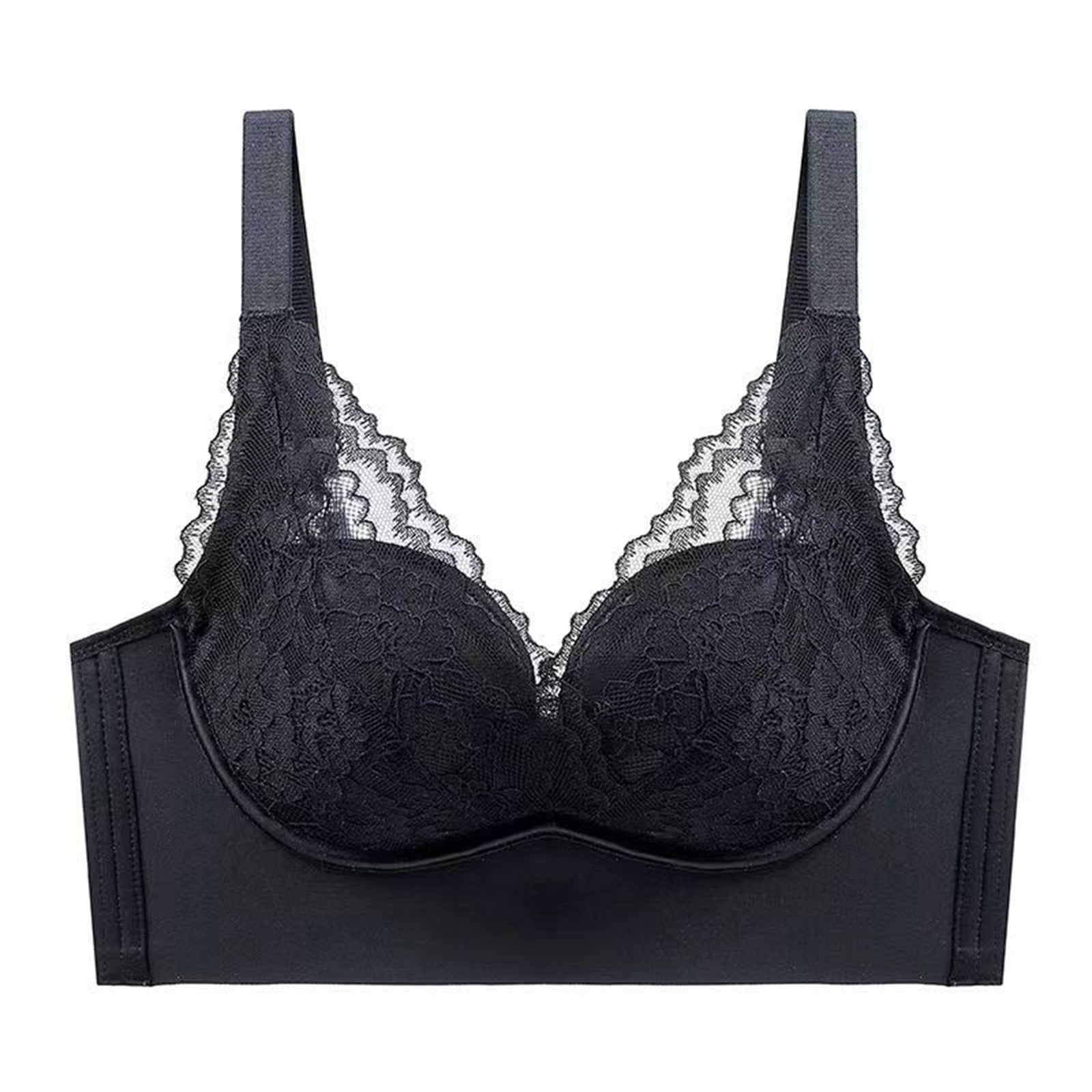 Sngxgn Womens Satin Full Coverage Bra,S upport Underwire Bra(Black,36/ ...
