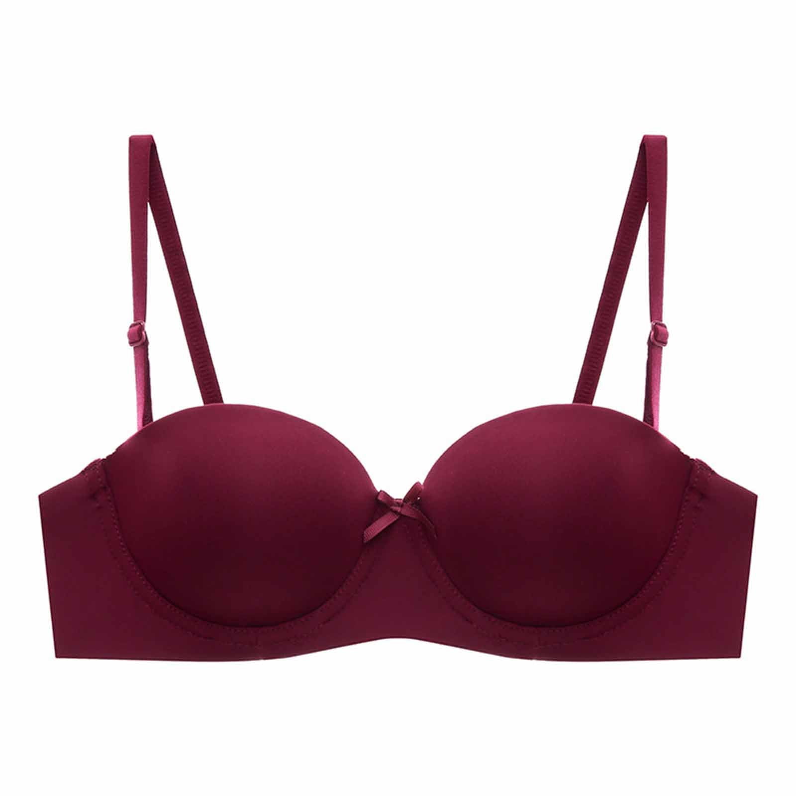 Sngxgn Womens Satin Full Coverage Bra,S upport Underwire Bra(Red,38 ...