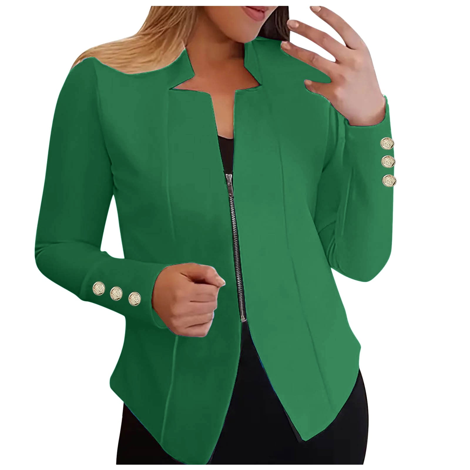 Sngxgn Work Office Blazer for Women Long Sleeve Blazers Suit Jacket ...