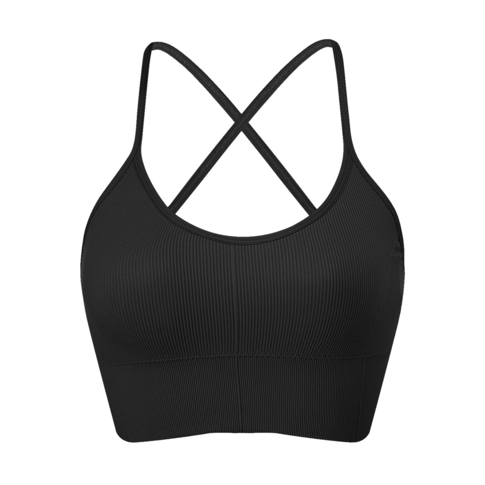 Sngxgn Workout Sports Bras Women Padded Backless Strapy Minimal Crop ...