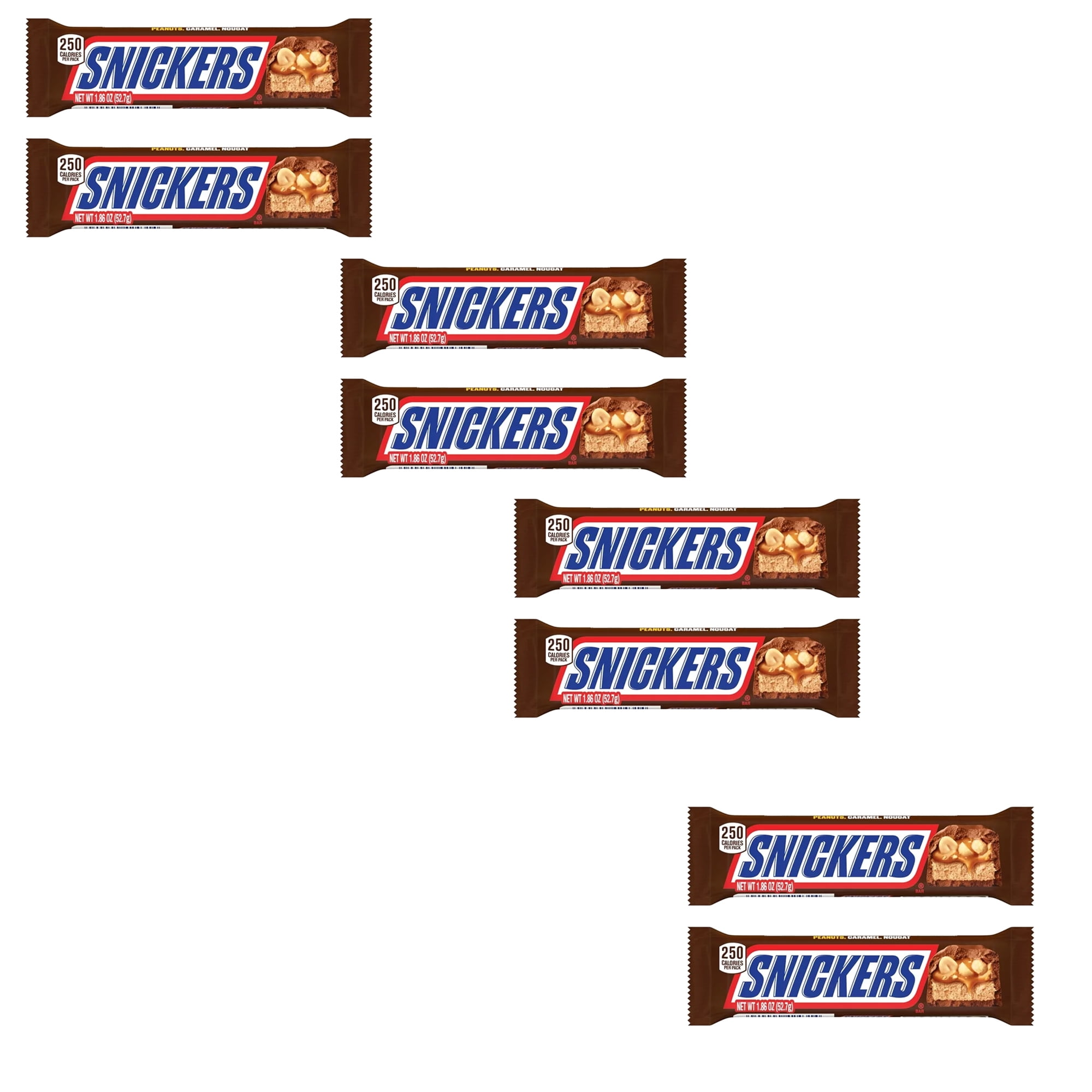 Snickers 8-Pack Full-Size Milk Chocolate Caramel Candy Bars - Walmart.com