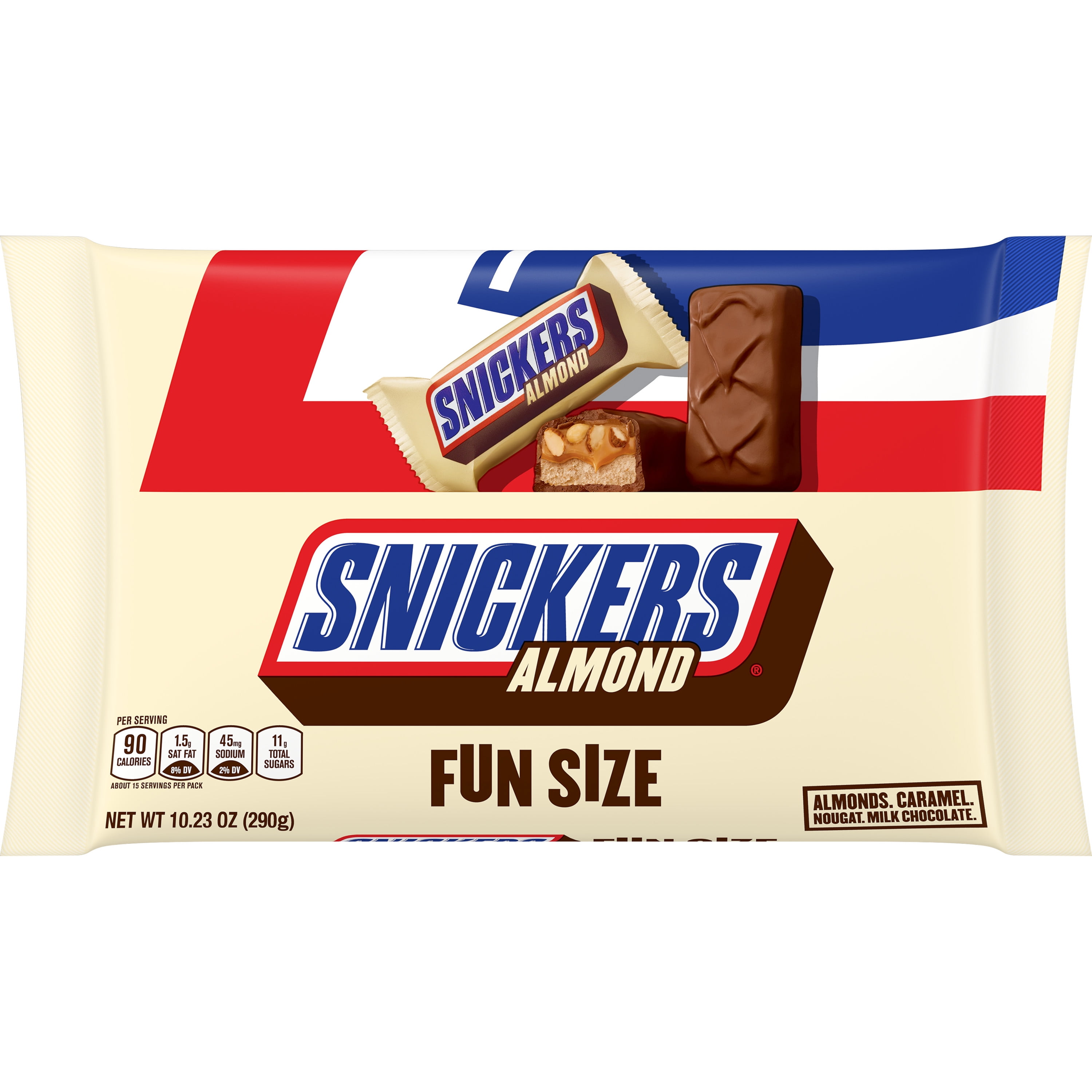 Snickers Almond Fun Size Chocolate Candy Bars, 10.23 oz - Walmart.com