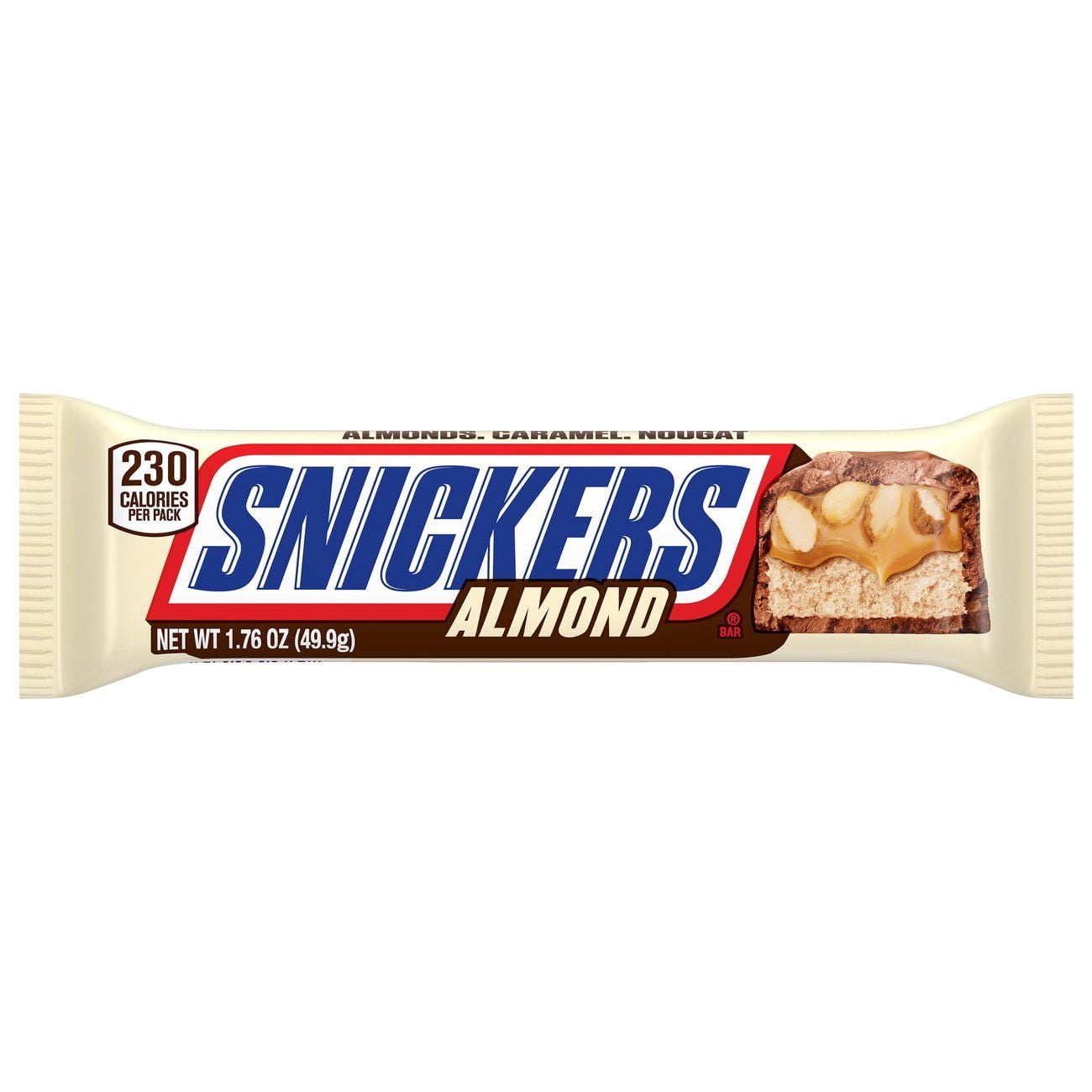 Snickers Almond Single Size Candy Bar - 1.76 oz (Pack of 2) - Walmart.com