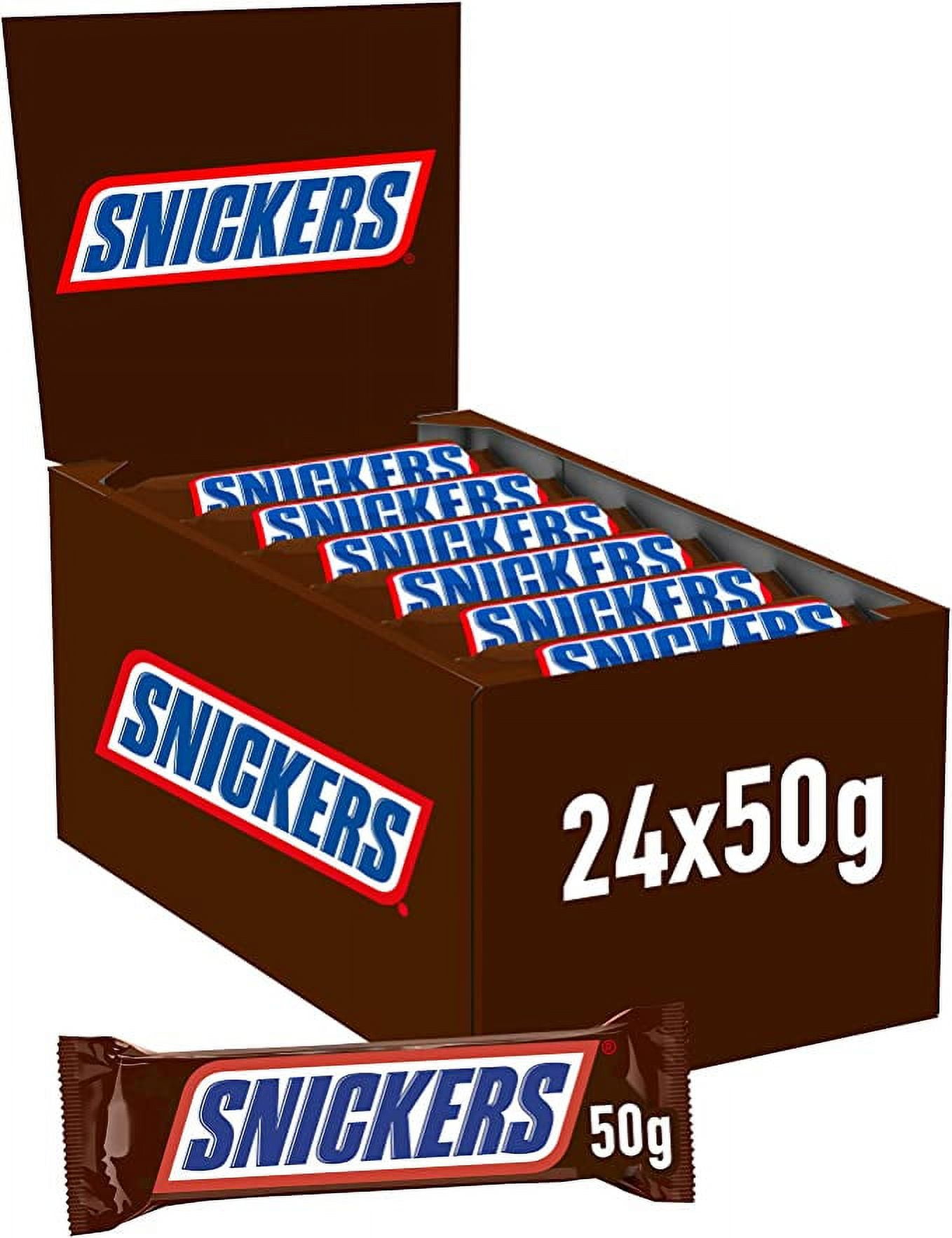 Snickers Bar with Caramel and Roasted Peanuts Chocolate Covered, 24 ...