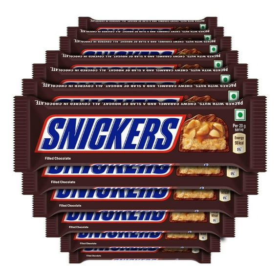 Snickers Chocolate Bar, 50g (Pack of 12) - Walmart.com