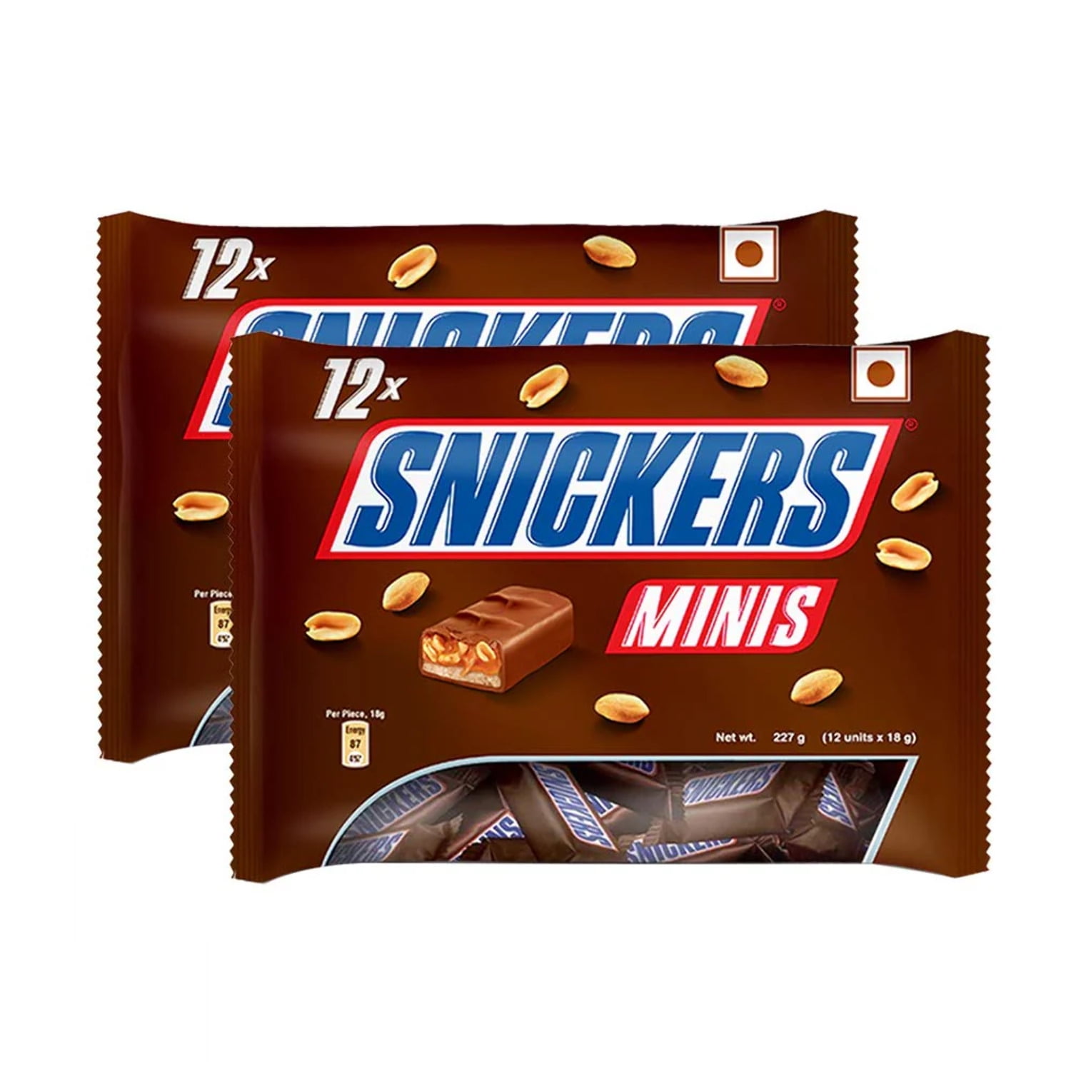 Snickers Chocolate Minis, 227g (Pack of 2) - Walmart.com