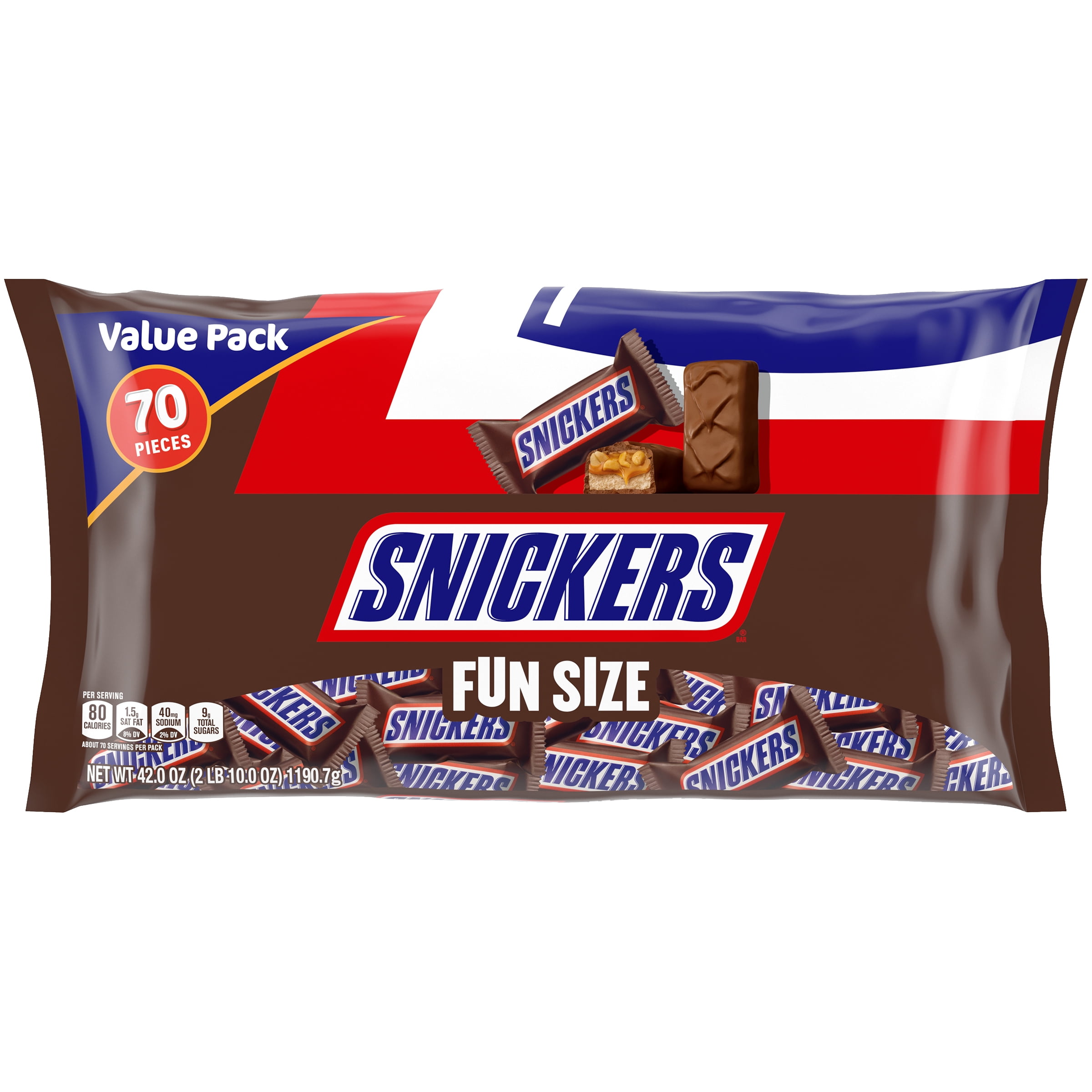 Snickers Fun Size Chocolate Candy (42 Ounce 70 Count) - Walmart.com
