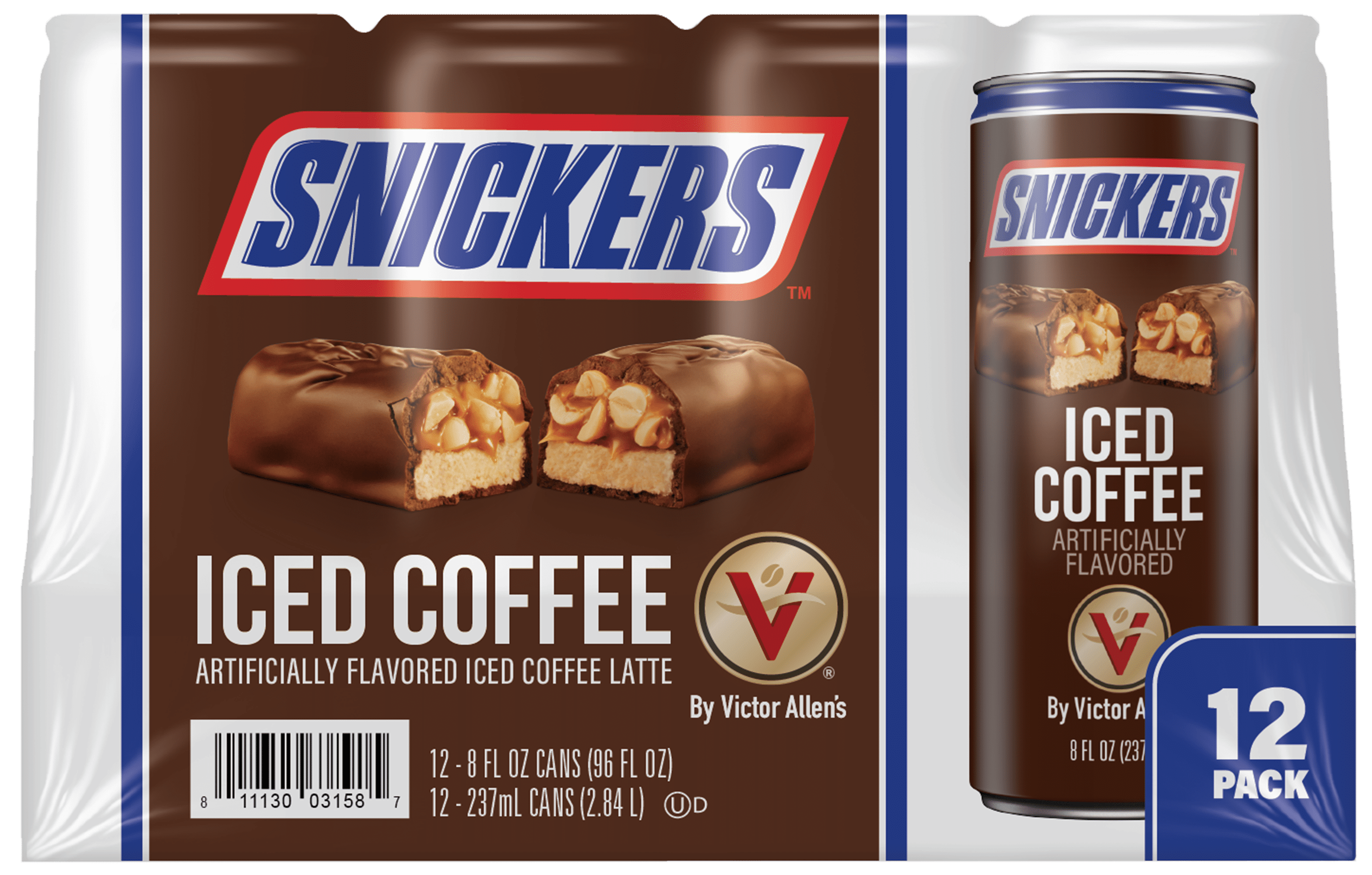 Snickers Iced Coffee Latte, 8 Fluid Ounce (Pack of 12) - Walmart.com