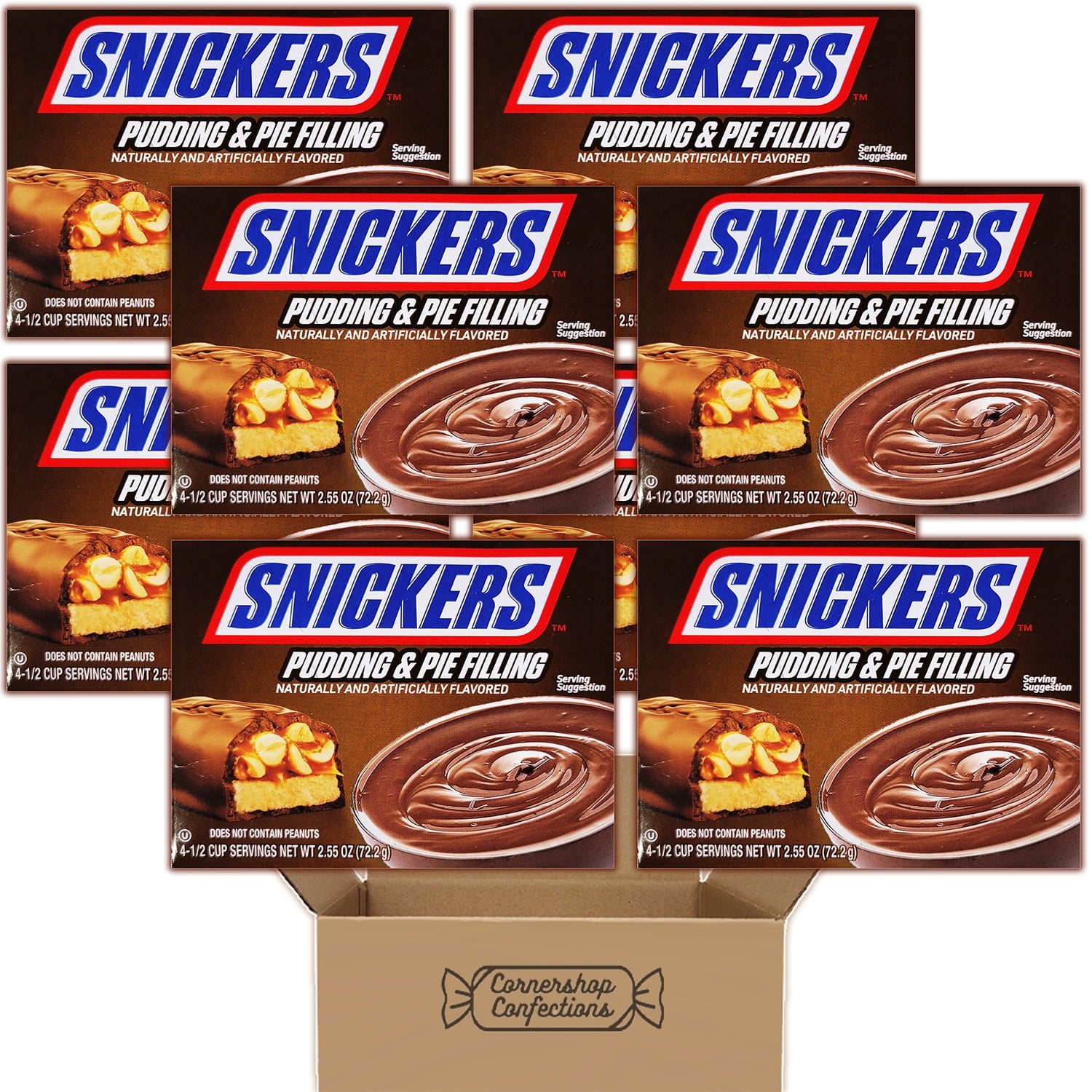 Snickers Instant Pudding and Pie Filling Bundle Pack - 8 Individually ...