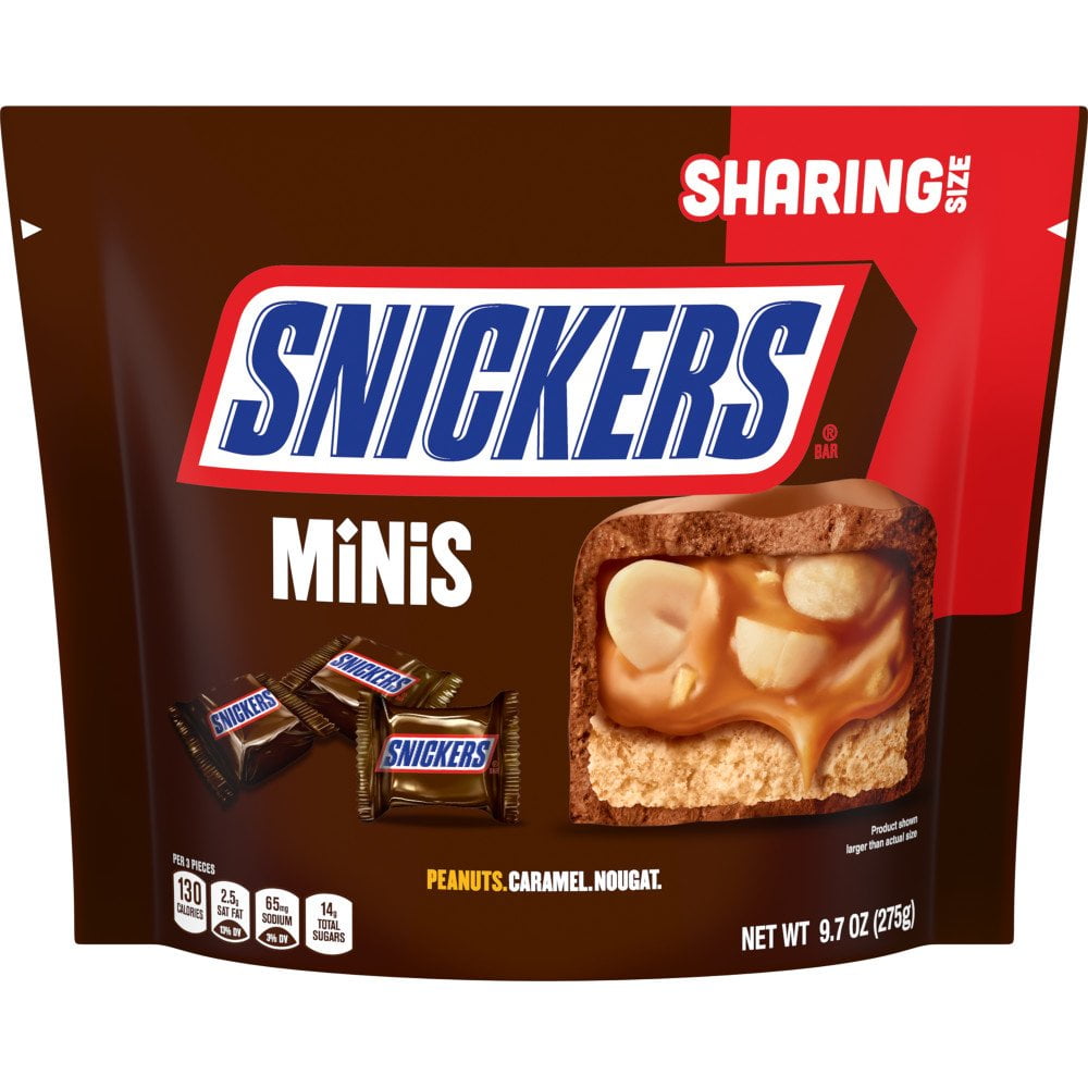 SNICKERS Minis Milk Chocolate Bars, Sharing Size, 9.7 Oz Candy Bag ...