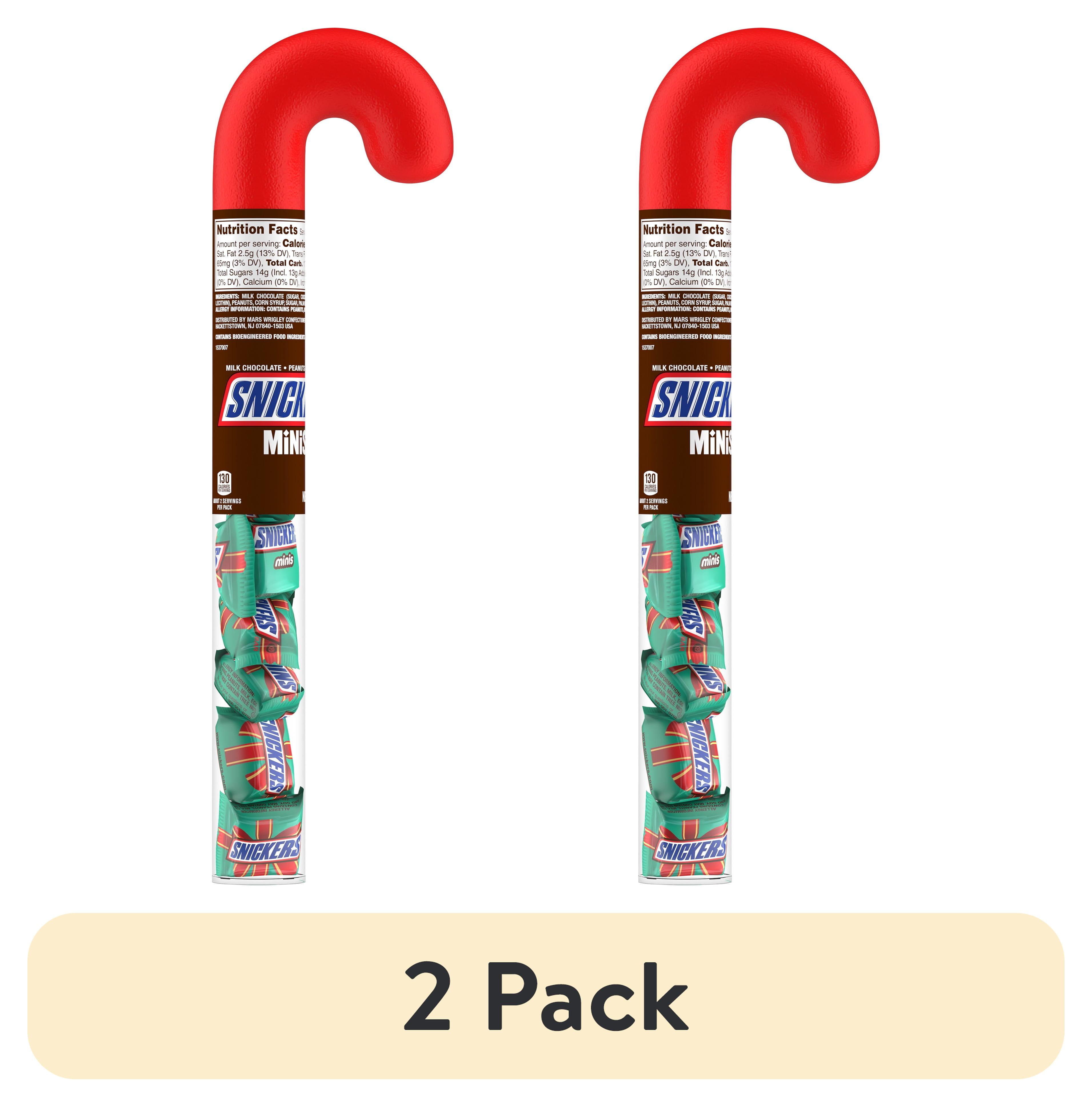(2 pack) Snickers Minis Chocolate Christmas Candy Cane Stocking Stuffer ...
