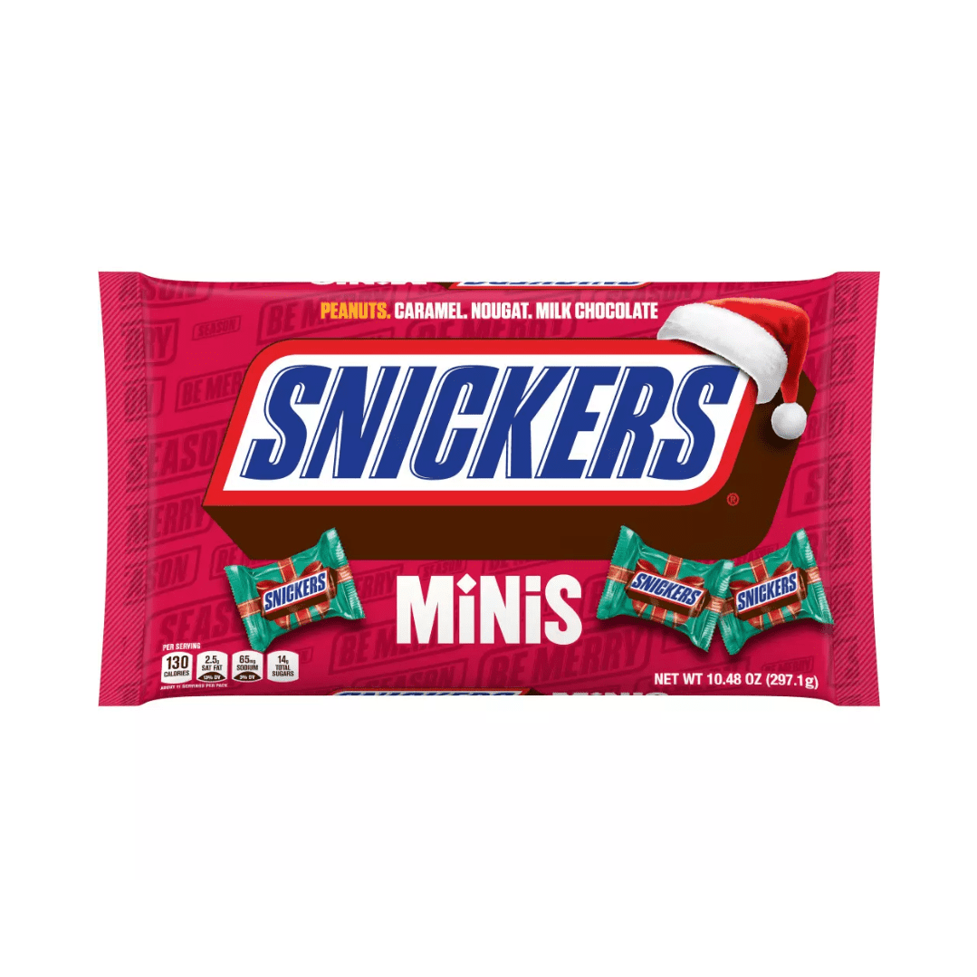 Snickers Minis Milk Chocolate Holiday Candy, 10.48 oz - Walmart.com