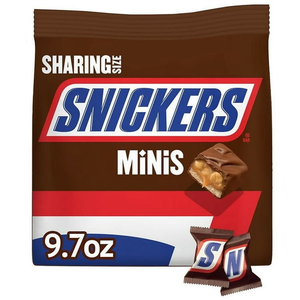 Snickers Minis Size Chocolate Candy Bars 9.7oz Pack of 2 - Walmart ...