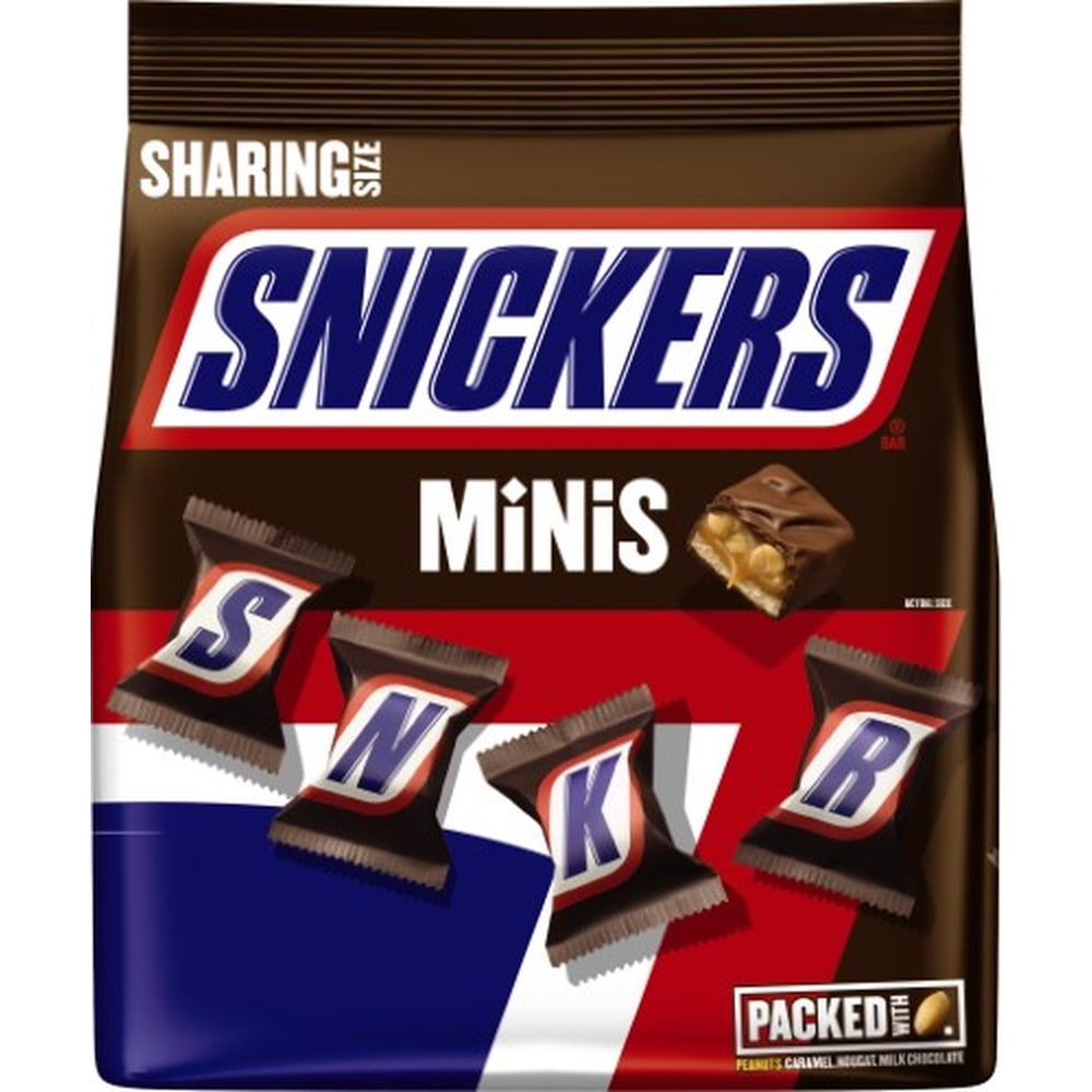 Snickers Minis Size Chocolate Candy Bars (Pack of 8) - Walmart.com