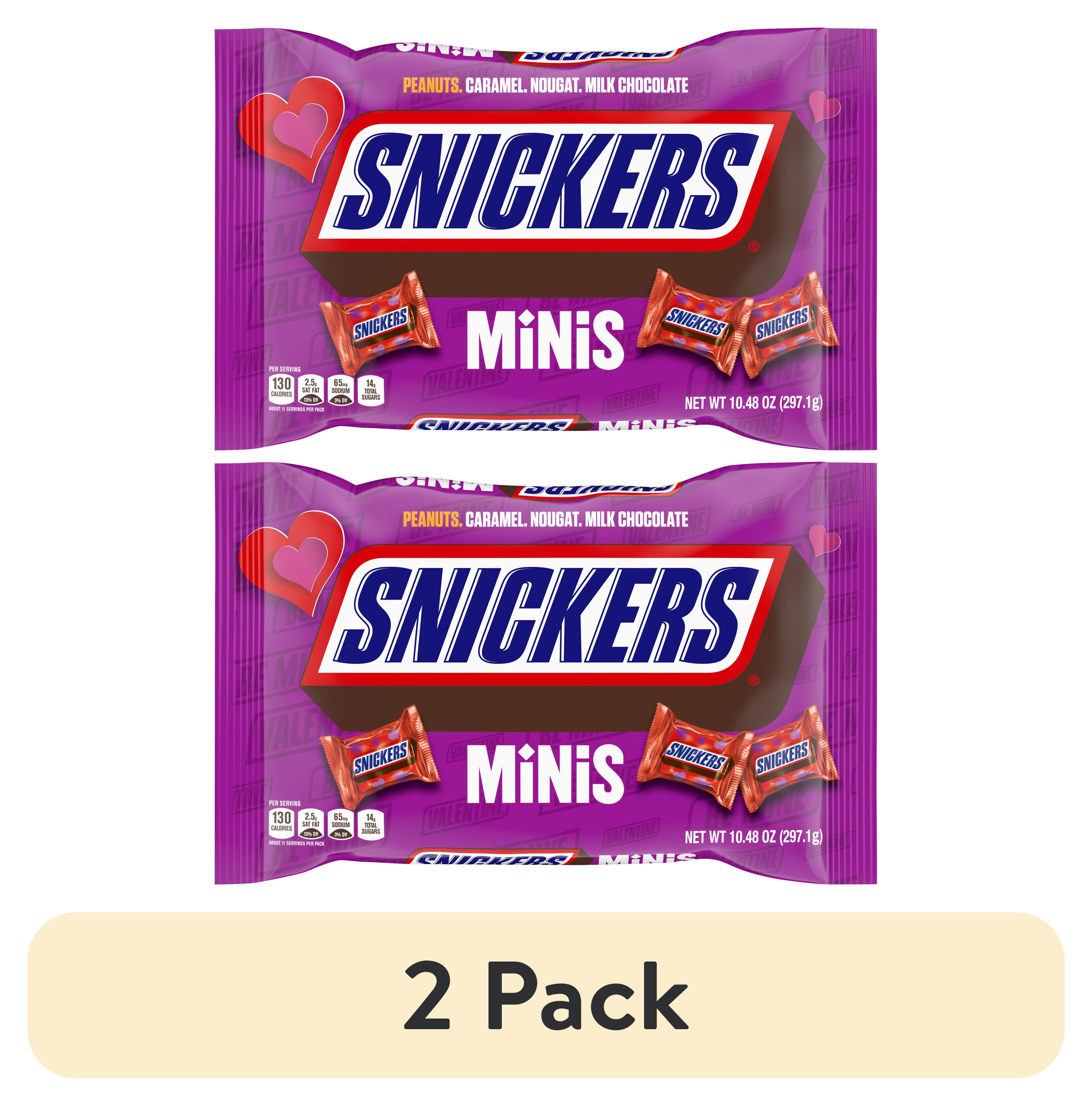 (2 pack) Snickers Minis Candy Valentine's Day Chocolate Bars ...