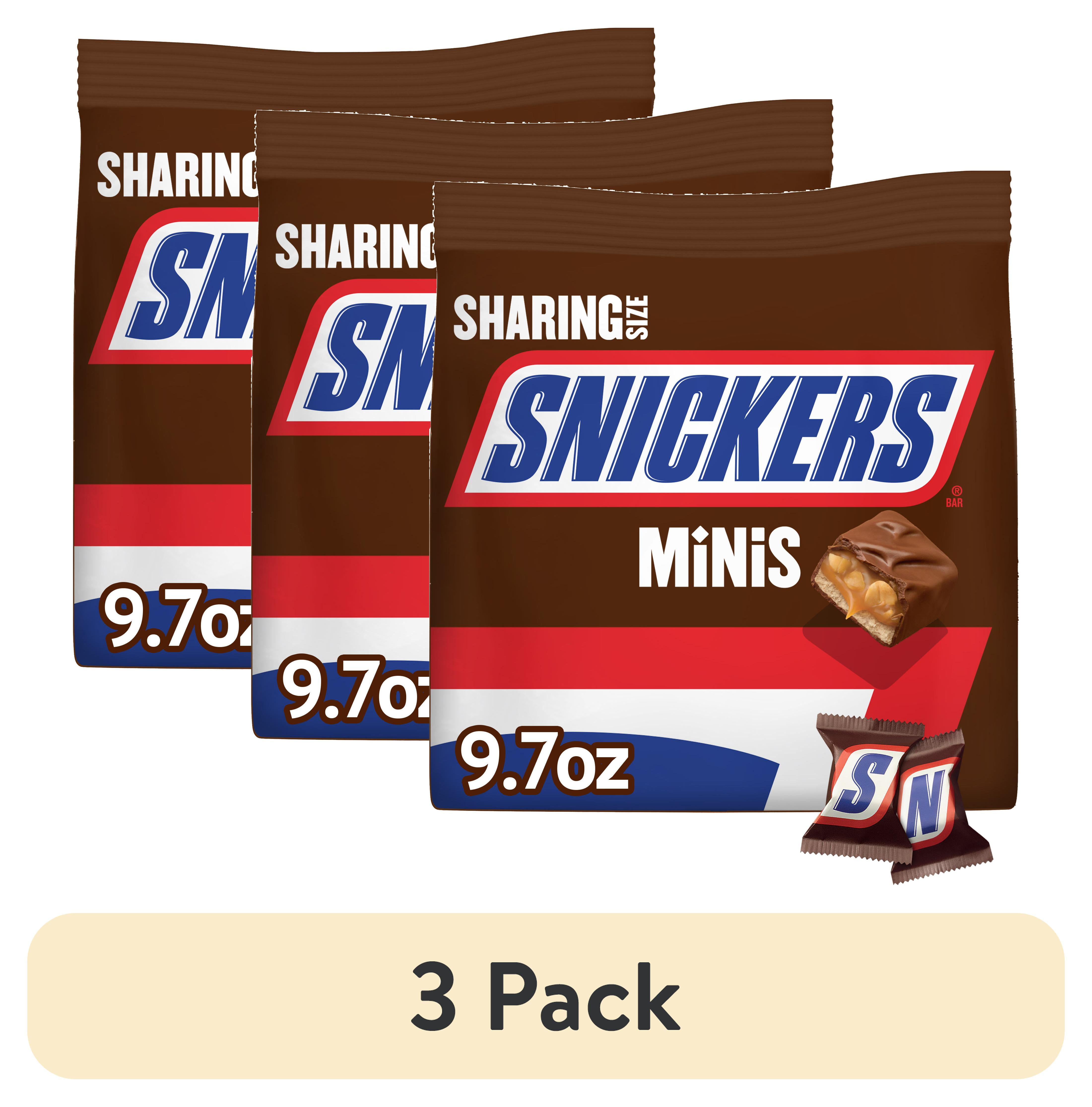 (3 pack) Snickers Mini Size Milk Chocolate Candy Bars - 9.7 oz Bag ...