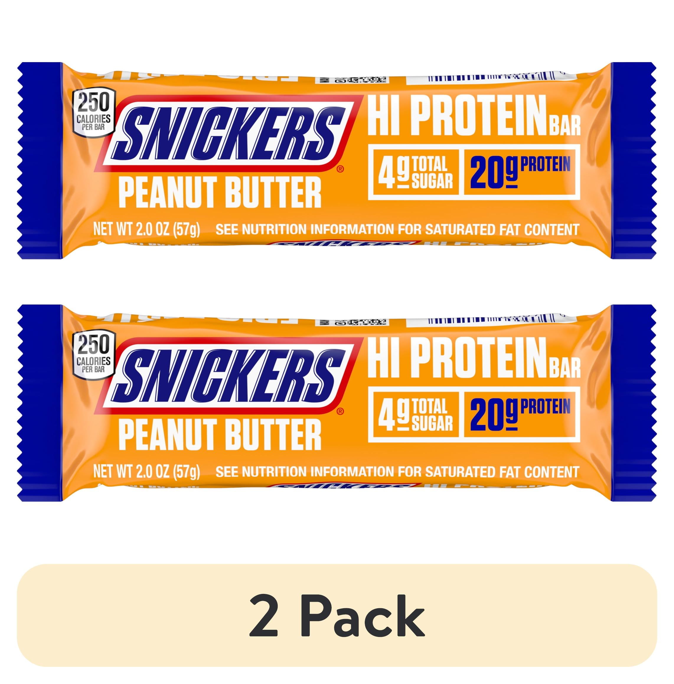 (2 pack) Snickers Peanut Butter Hi Protein Bar - 2.0 oz - Walmart.com