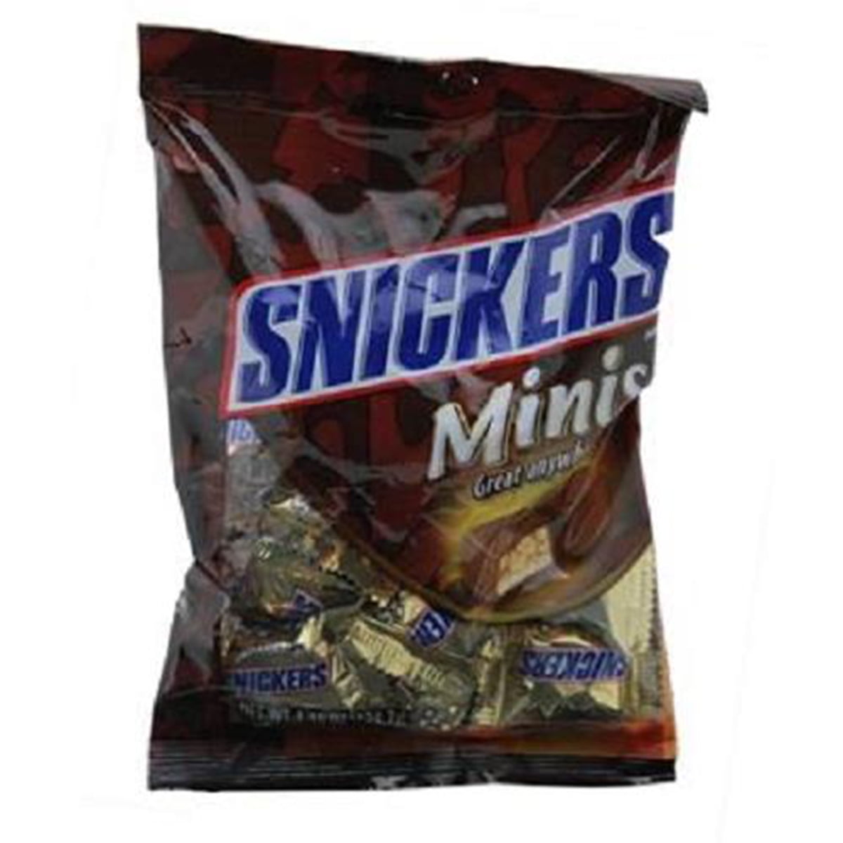 Snickers, Peg Bag Mini, Count 12 (4.4 oz) - Chocolate Candy / Grab ...