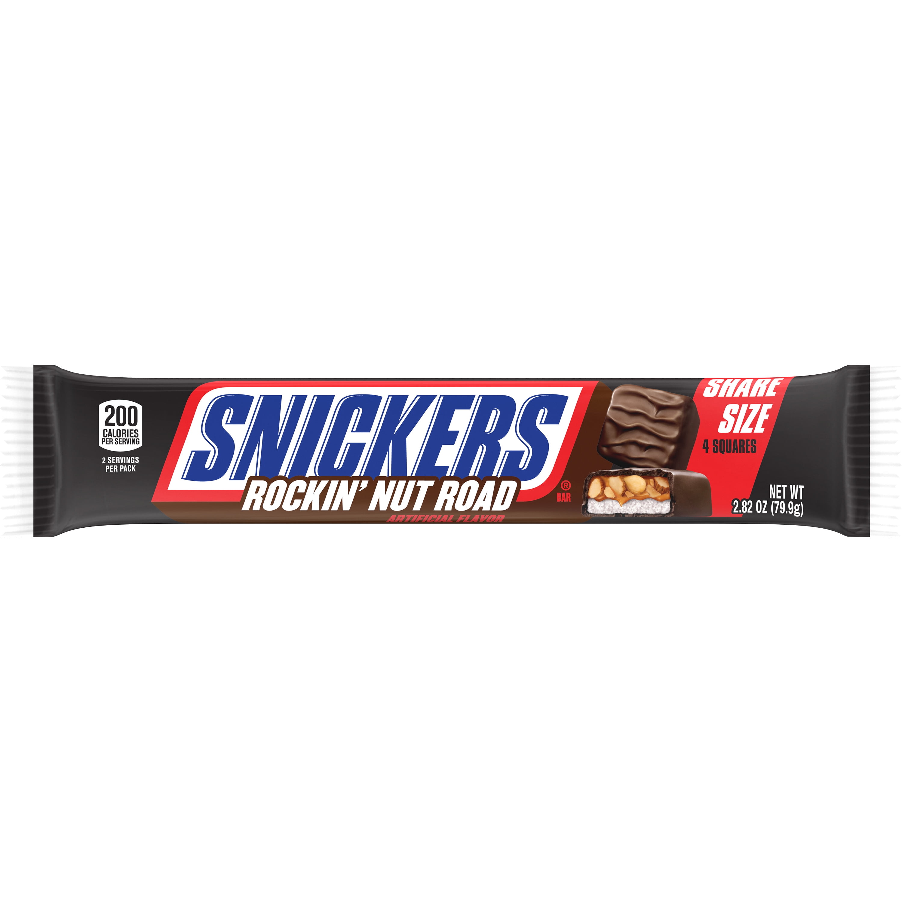 Snickers Rockin' Nut Road Dark Chocolate Bars, Share Size - 2.82 oz ...
