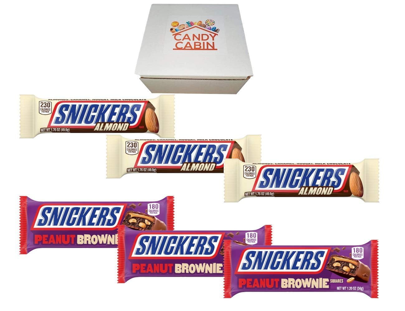 Snickers Singles Size Chocolate Candy Bars, Assorted Variety Box By ...