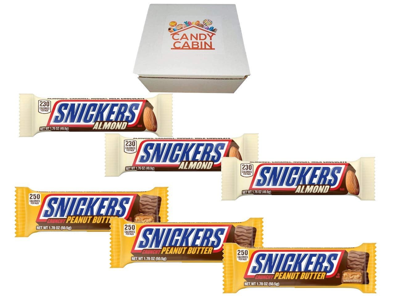 Snickers Singles Size Chocolate Candy Bars, Assorted Variety Box By ...