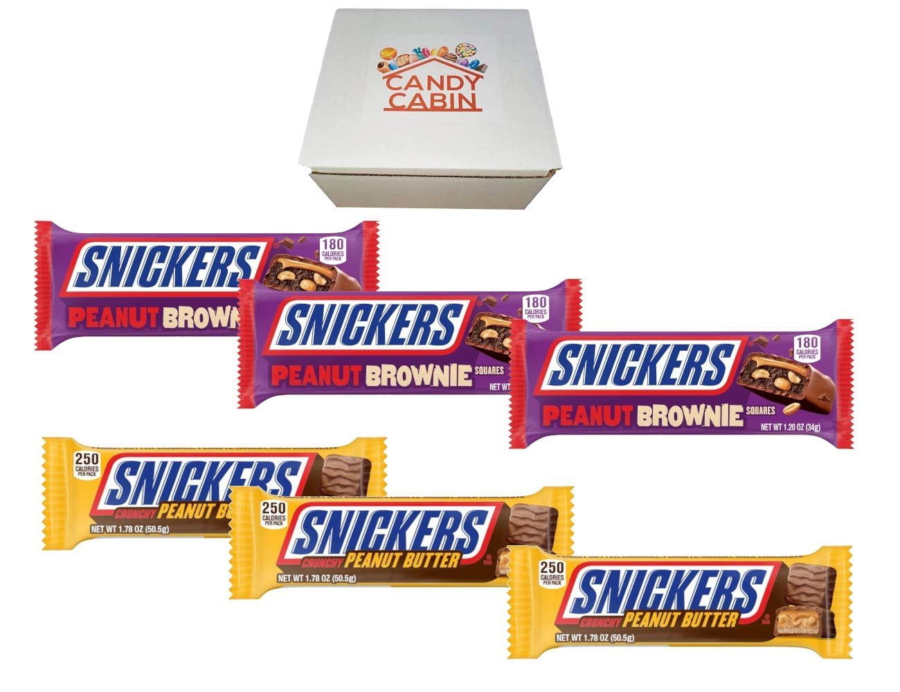 Snickers Singles Size Chocolate Candy Bars, Assorted Variety Box By ...