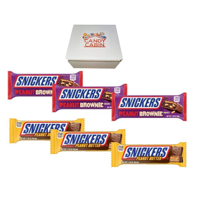 Snickers Singles Size Chocolate Candy Bars, Assorted Variety Box By ...
