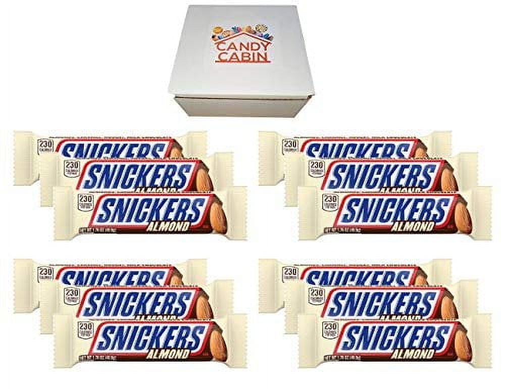 Snickers Singles Size Chocolate Candy Bars, Box By CANDY CABIN Almond ...
