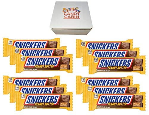 Snickers Singles Size Chocolate Candy Bars, Box By CANDY CABIN Peanut ...