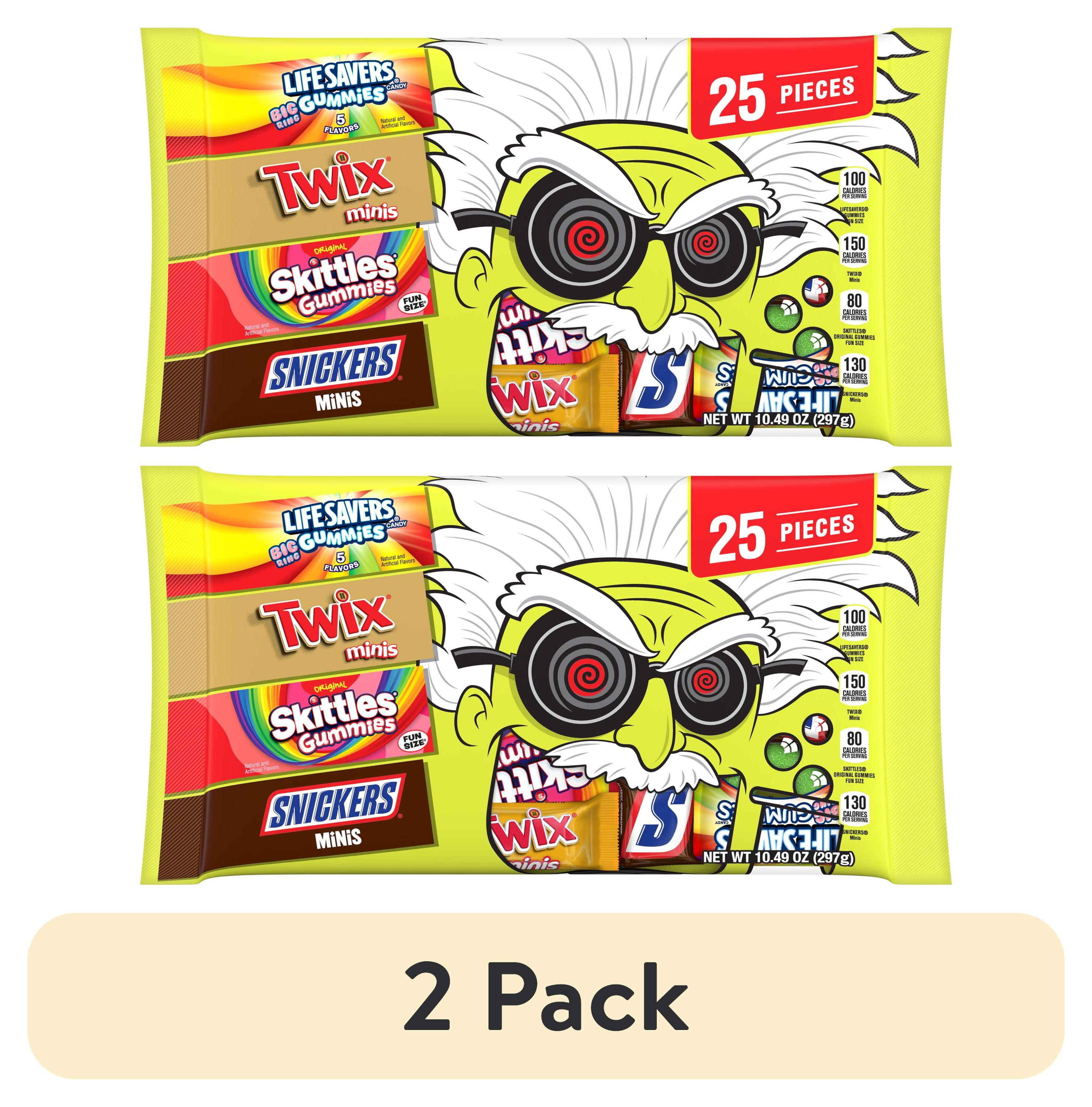 (2 pack) Snickers, Skittles, Twix & Life Savers Gummies Halloween Candy ...