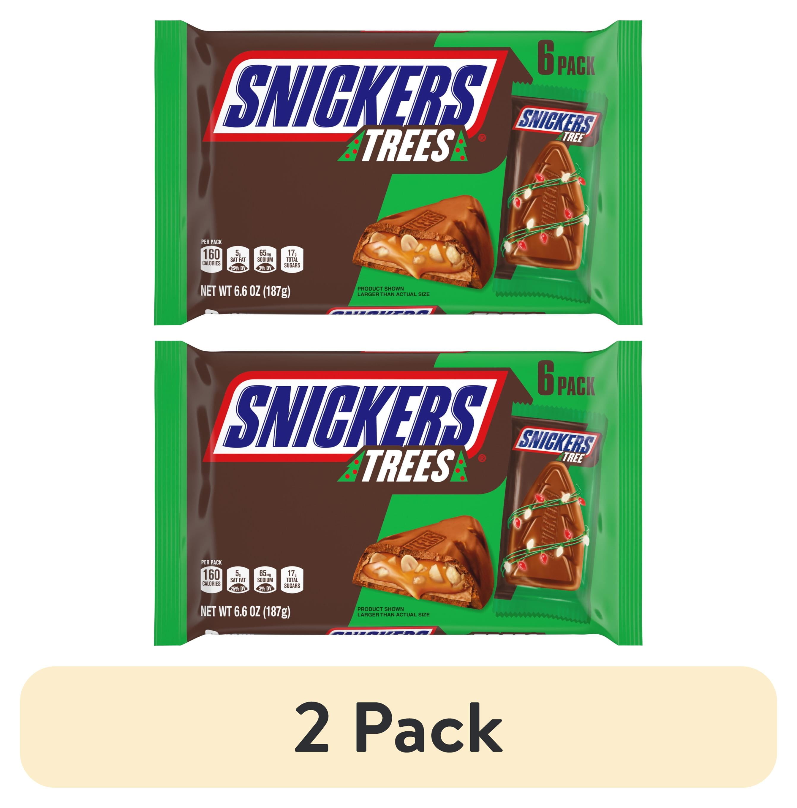 (2 pack) Snickers Trees Christmas Chocolate Candy Bars Stocking Stuffer ...