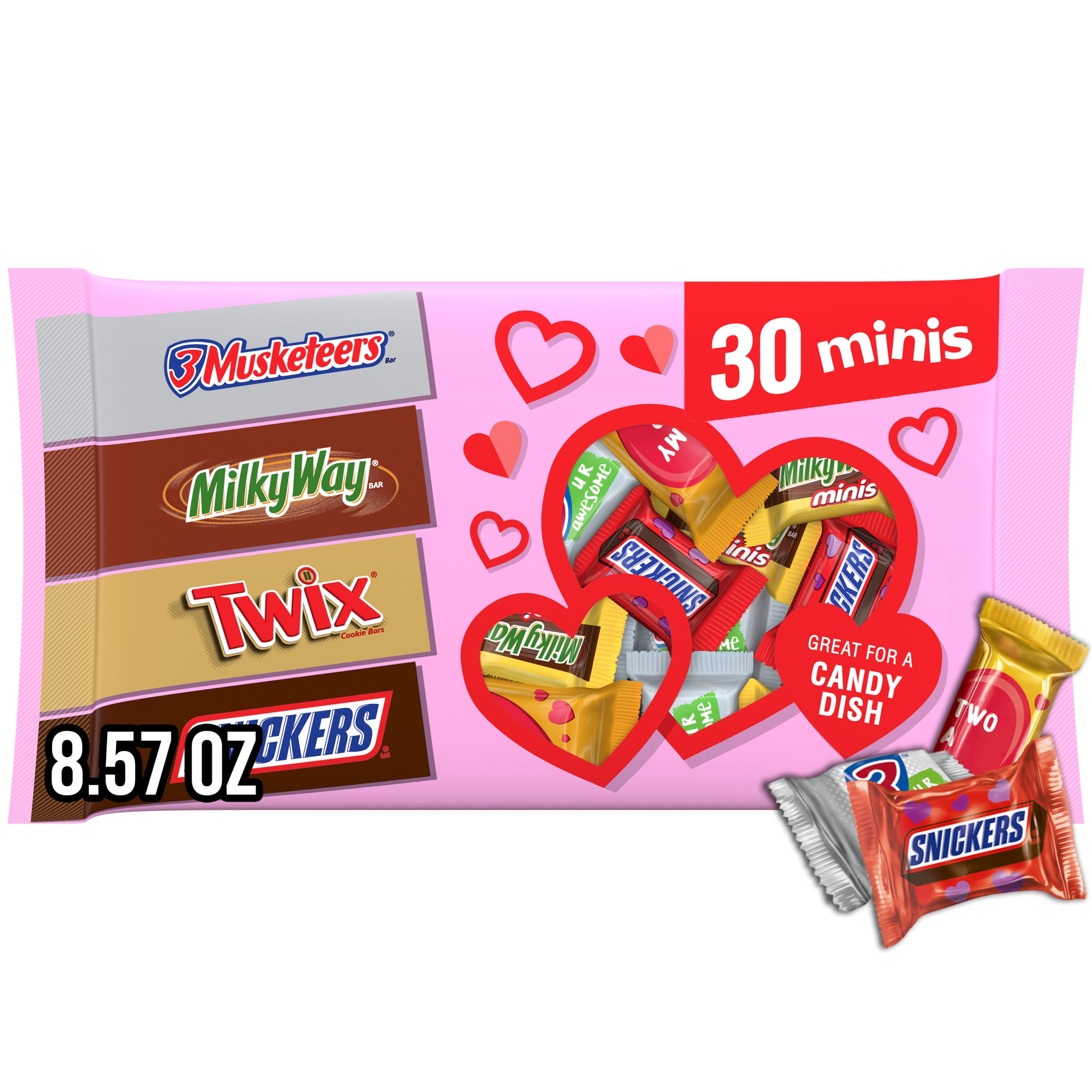 Snickers, Twix & More Valentine's Day Milk Chocolate Bars Variety Pack ...