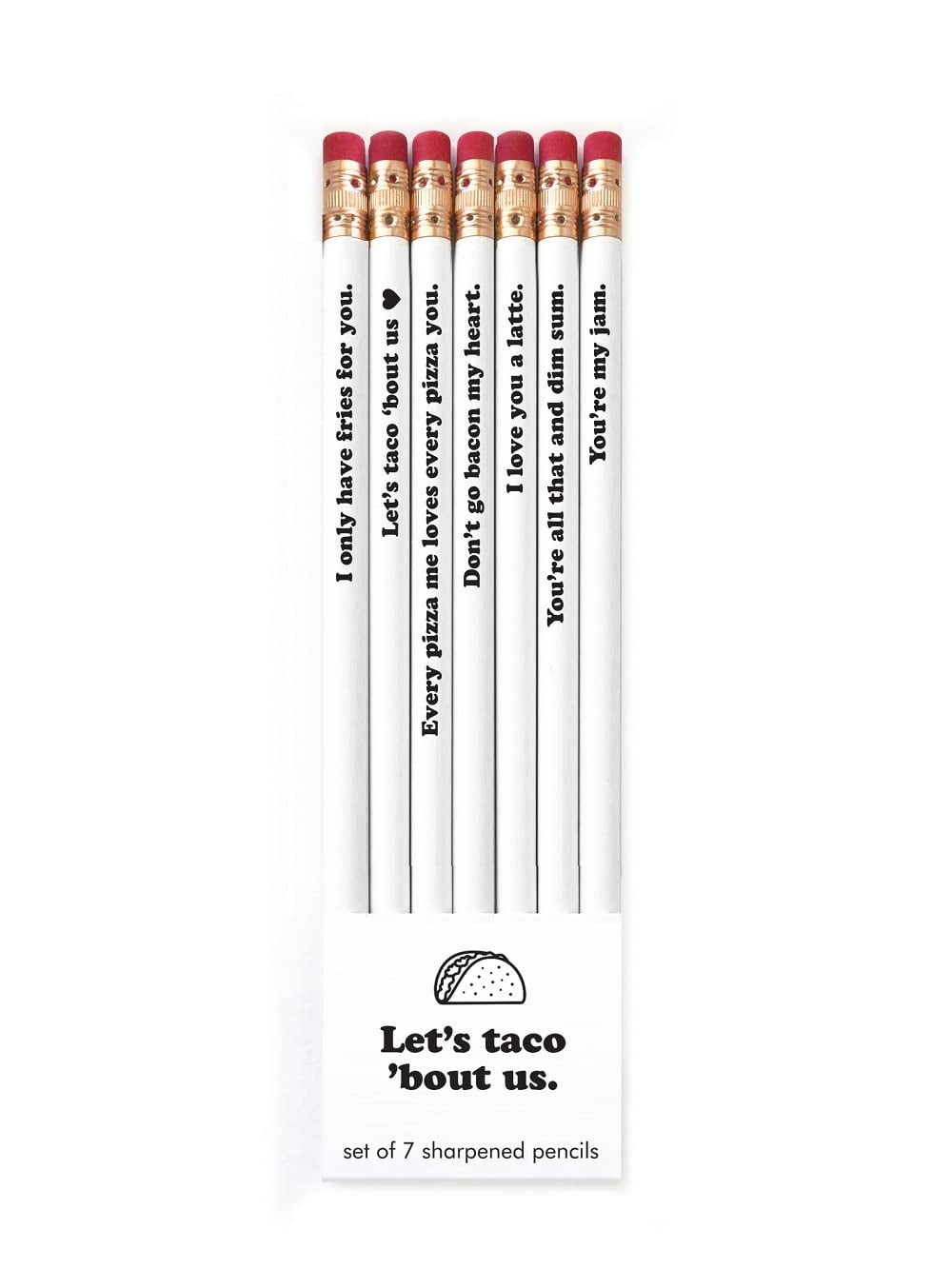Snifty SPP7021 Lets Taco Bout Us Pencil, Set of 7 - Walmart.com