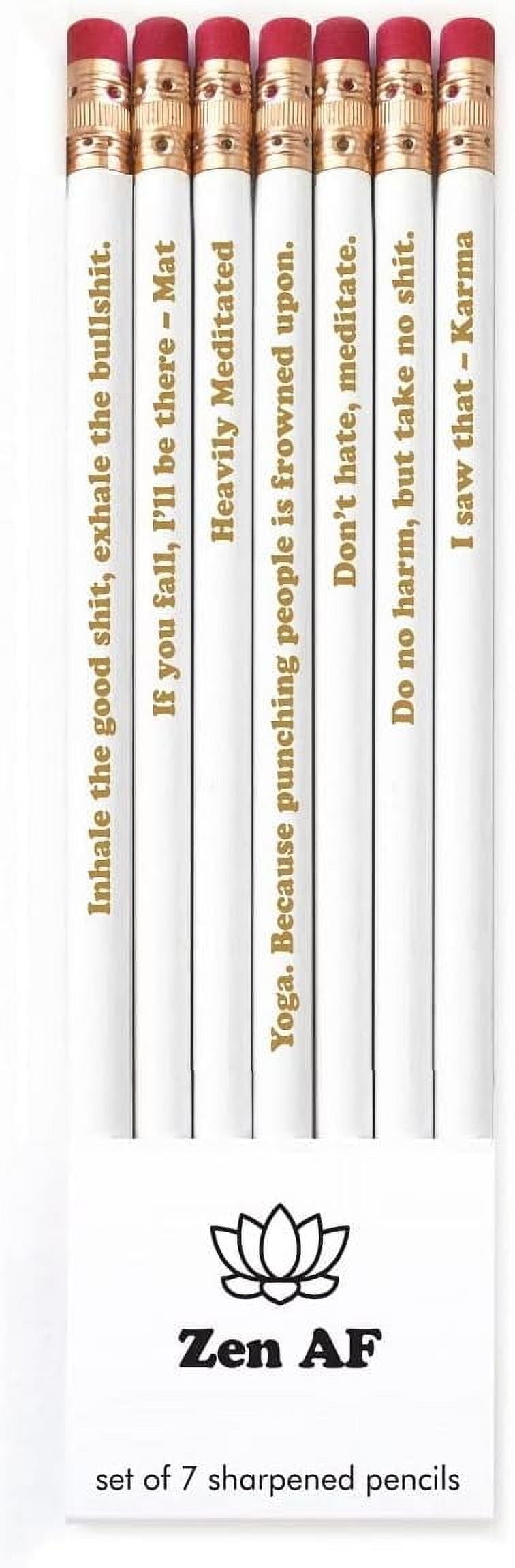 Snifty SPP7025 Zen AF Pencil with Funny Sayings, Set of 7 - Walmart.com