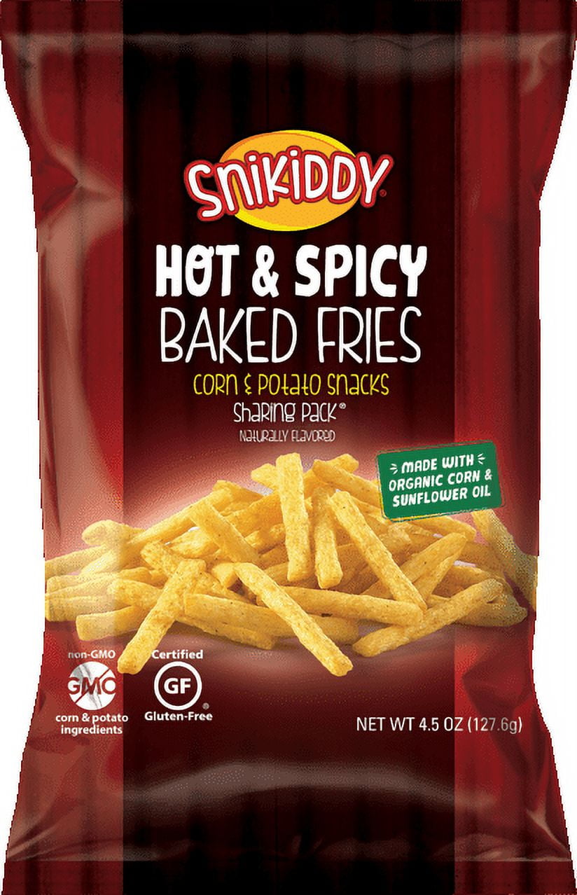 Snikiddy Hot and Spicy Baked Fries 4.5 oz. Bag (4 Bags) - Walmart.com