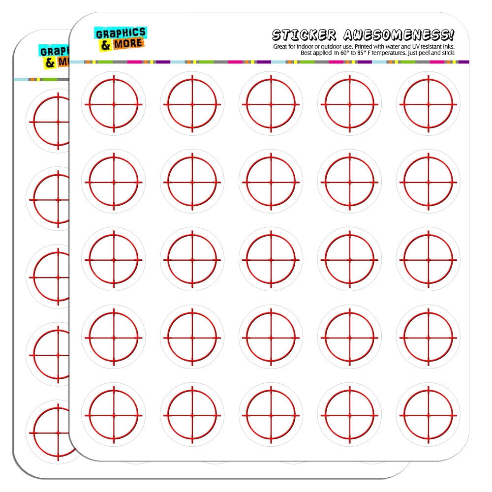 Sniper Scope Sight Target 1" Scrapbooking Crafting Stickers - Walmart.com